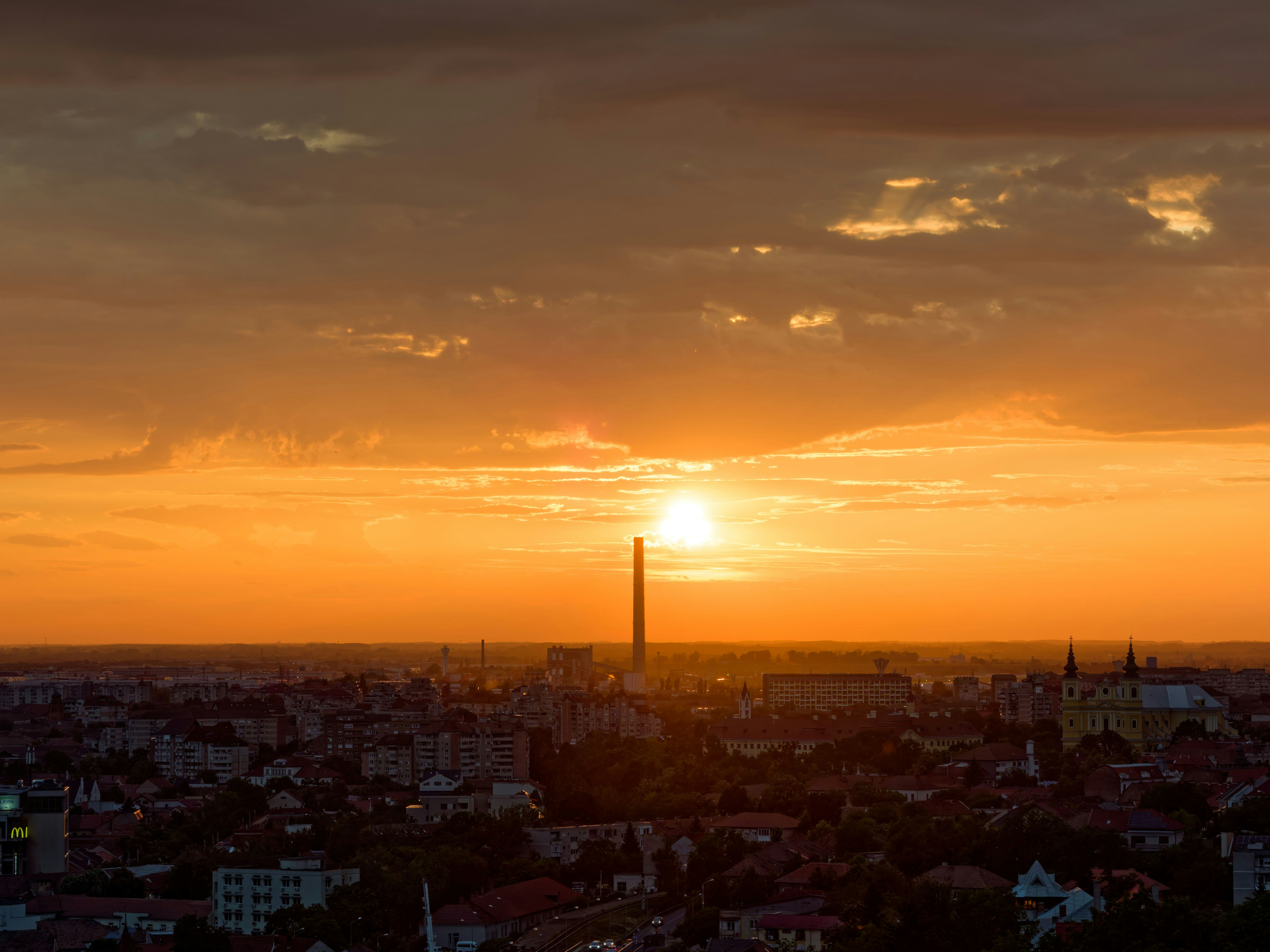 Sunset Over a Quiet Urban Horizon