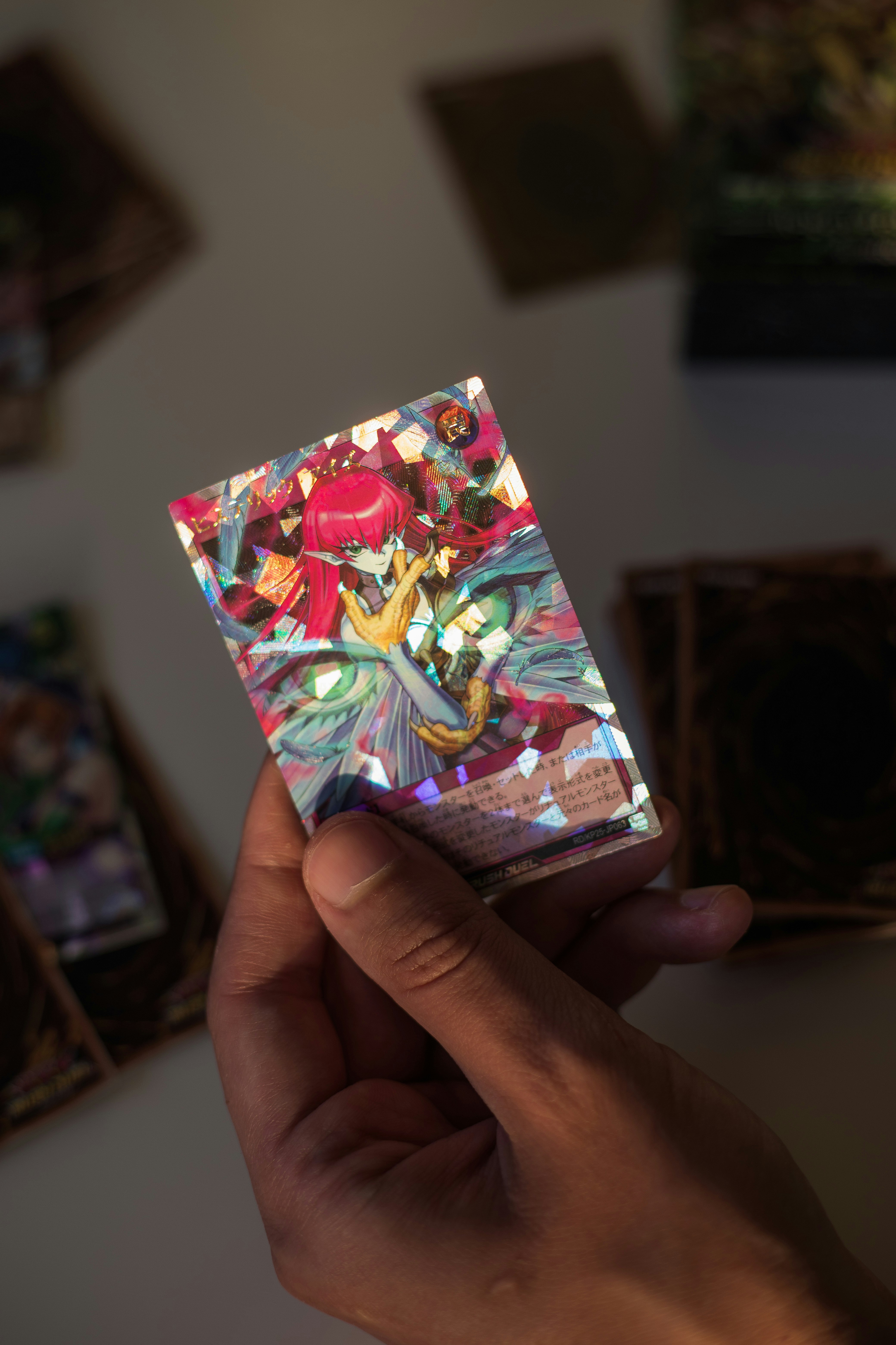 Glowing Card in Focus: A Hand-Held Treasure