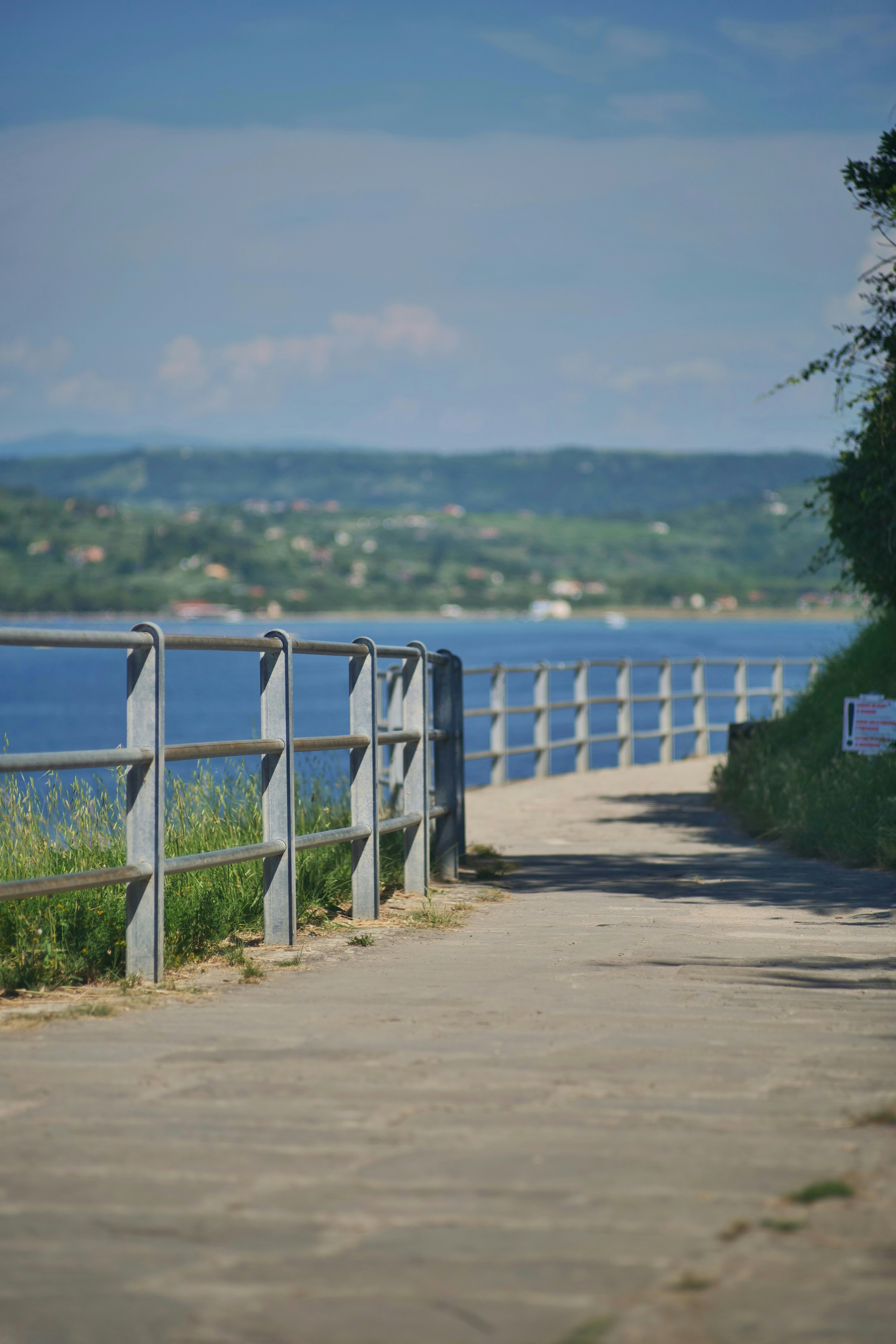 Railing-Line Perspective along a Coastal Path