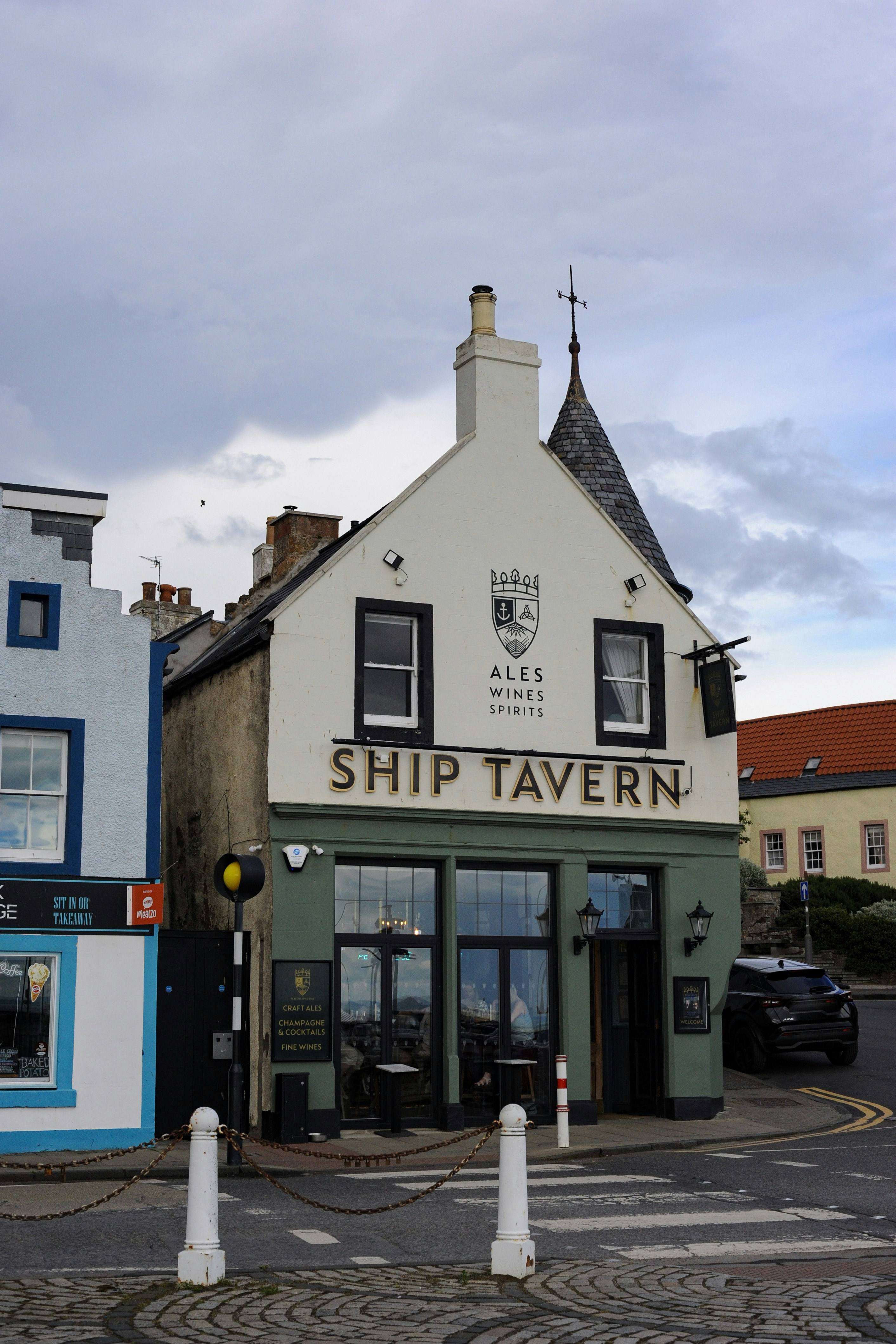 Ship Tavern Facade: A Seaside Pub with Historic Charm