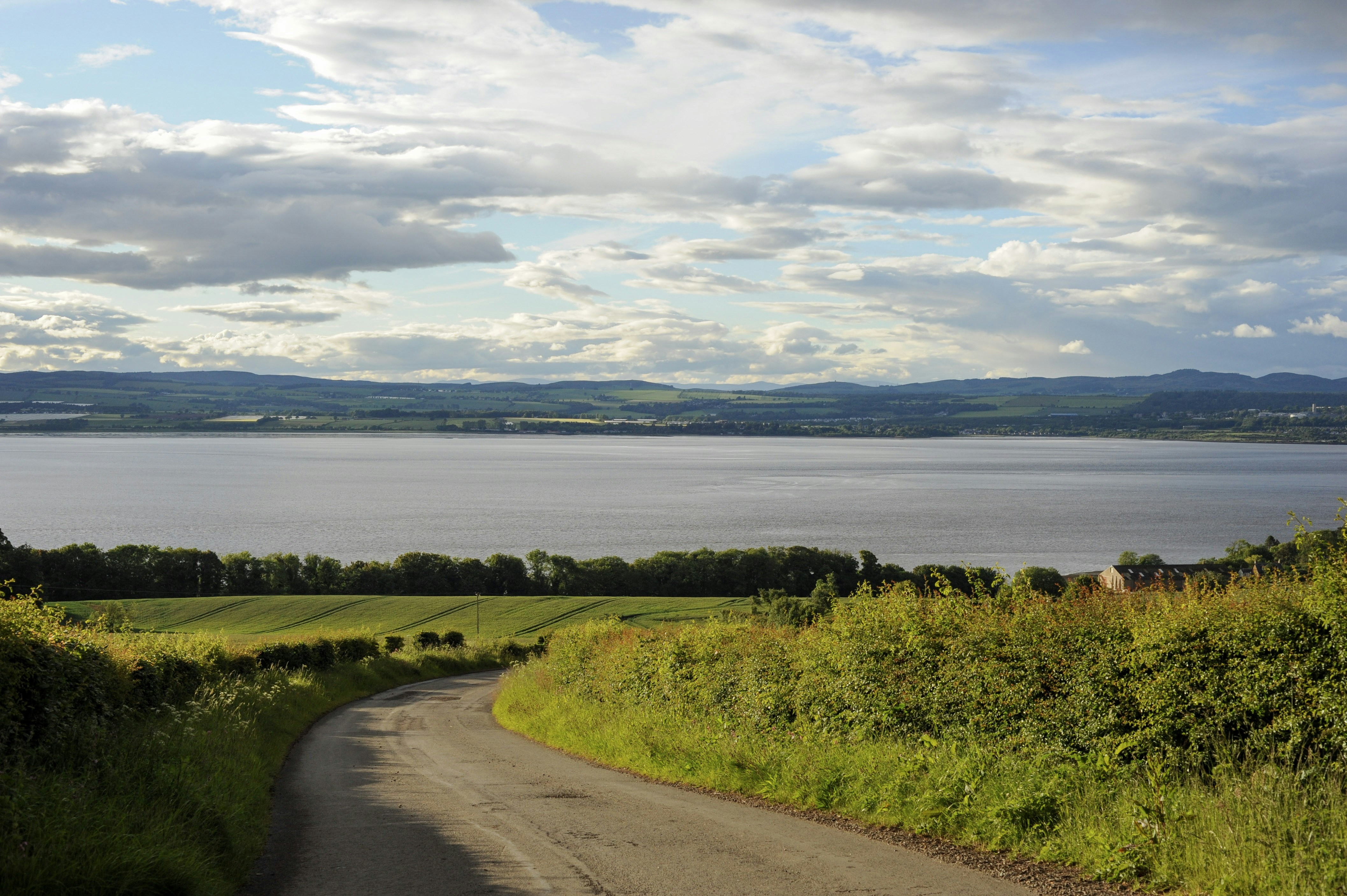 Curved Lane to the Quiet Lake Horizon