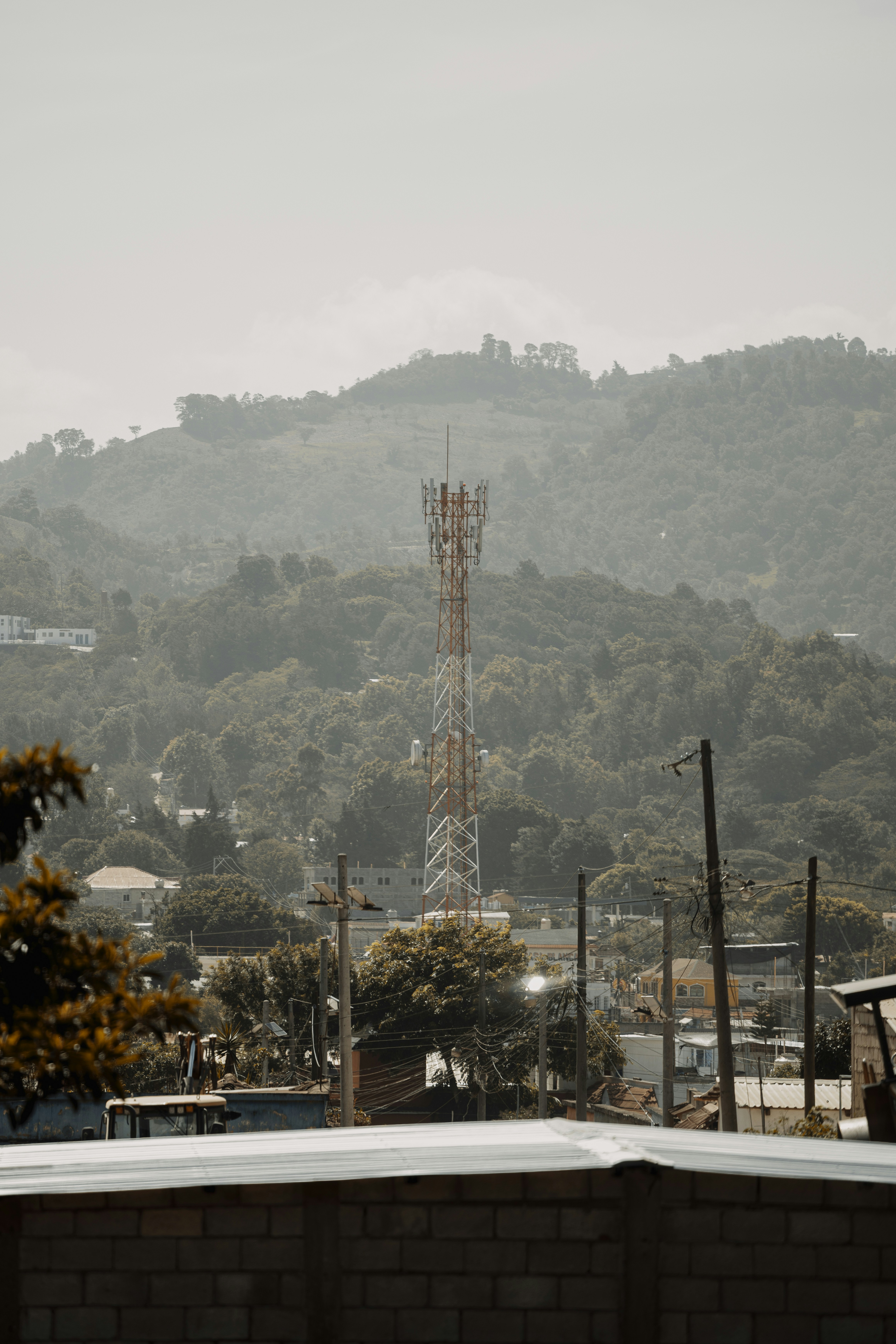 Urban Ridge with a Central Communication Tower