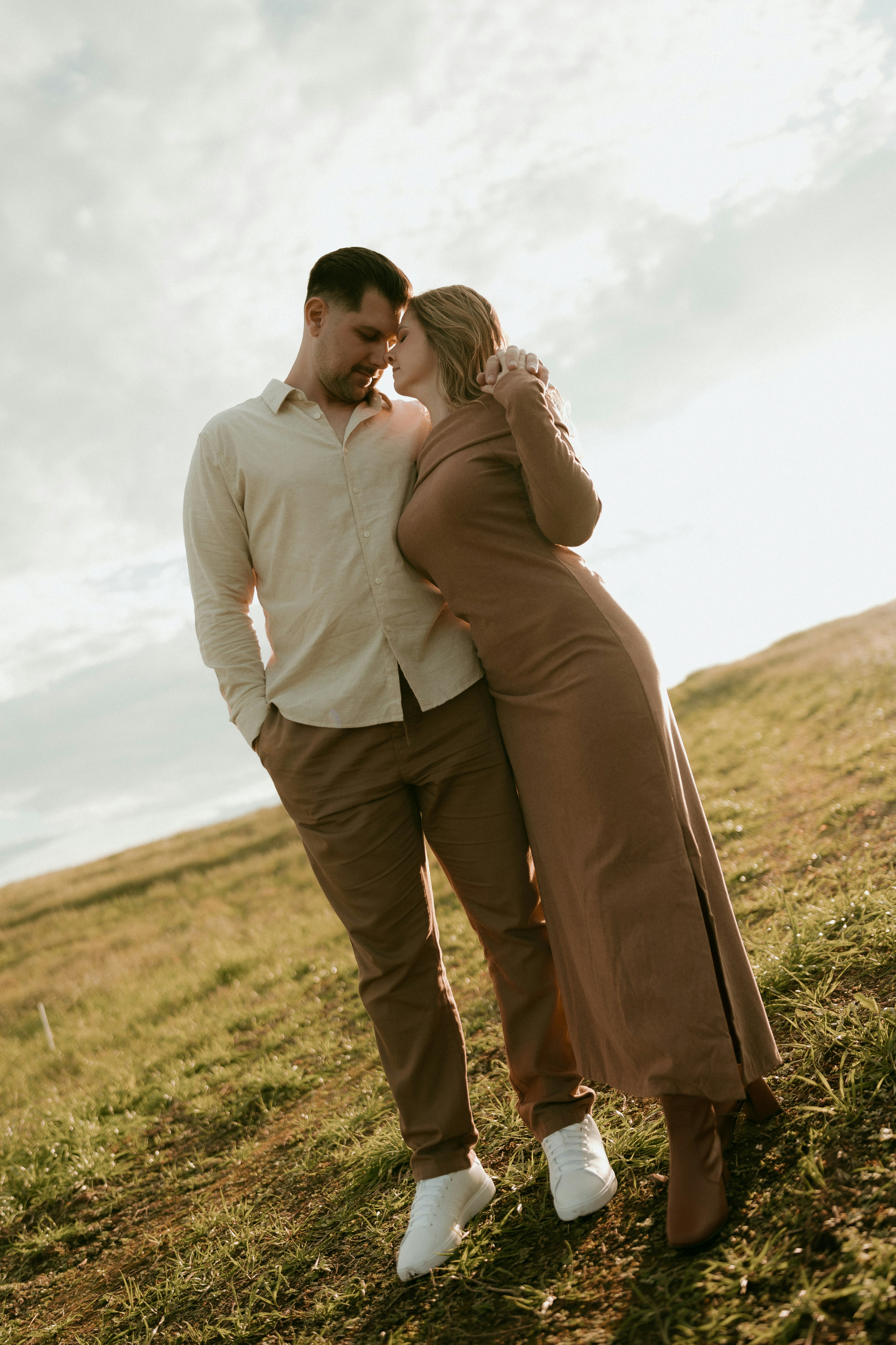 Holding Close in Golden Light