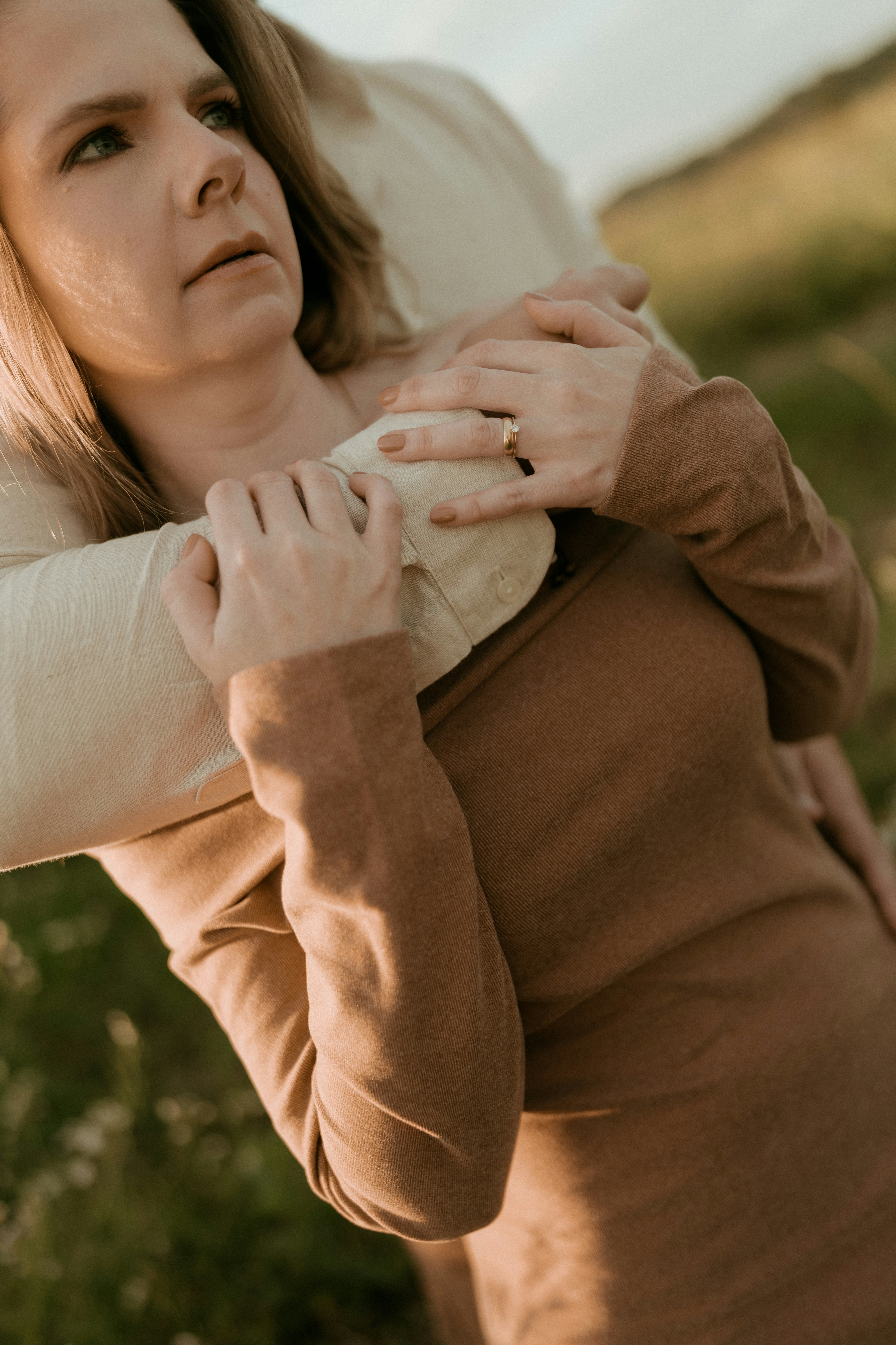Embrace at Golden Hour: A Quiet Connection