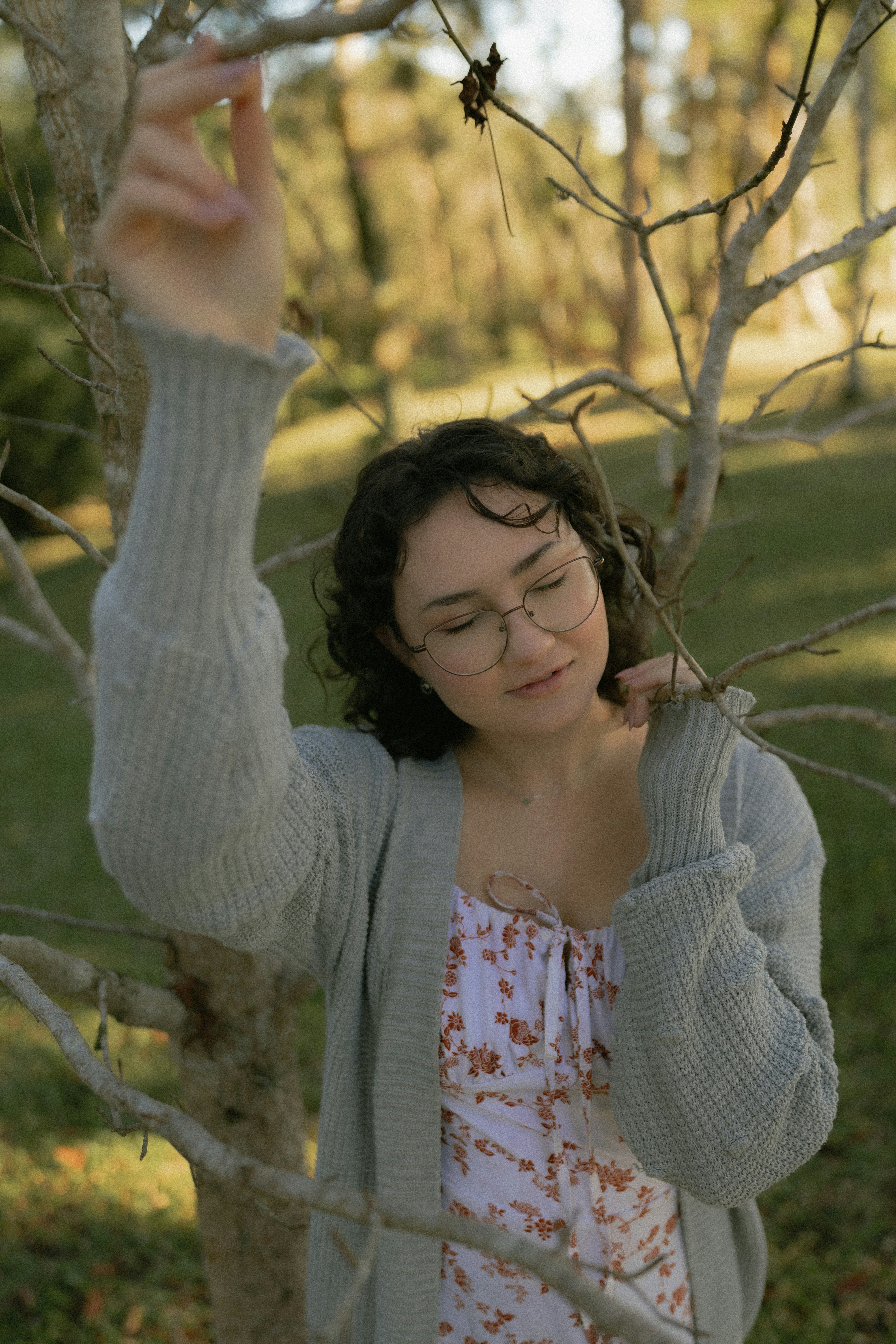 Soft Portrait in a Sunlit Orchard
