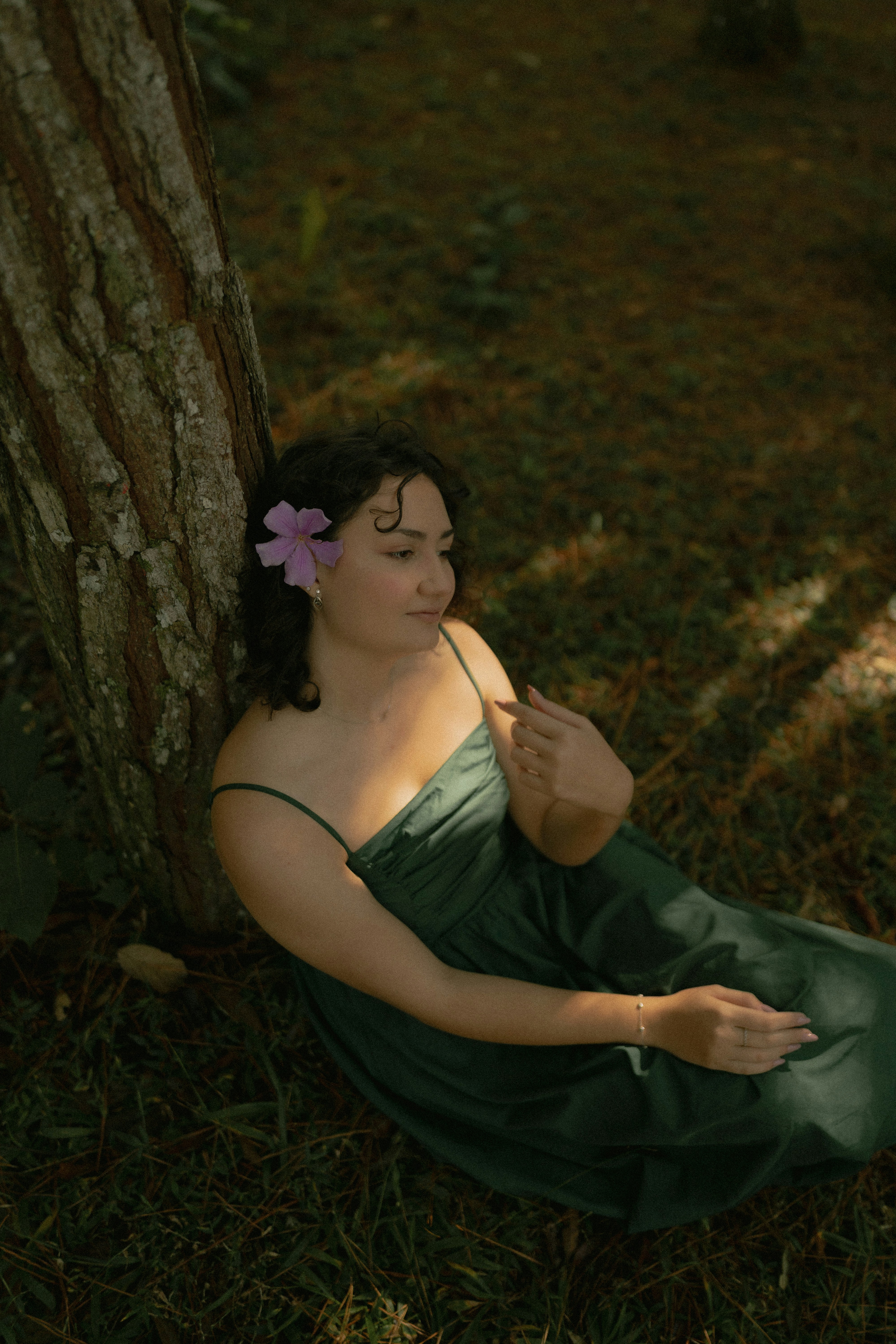 Emerald Attire Beneath the Canopy