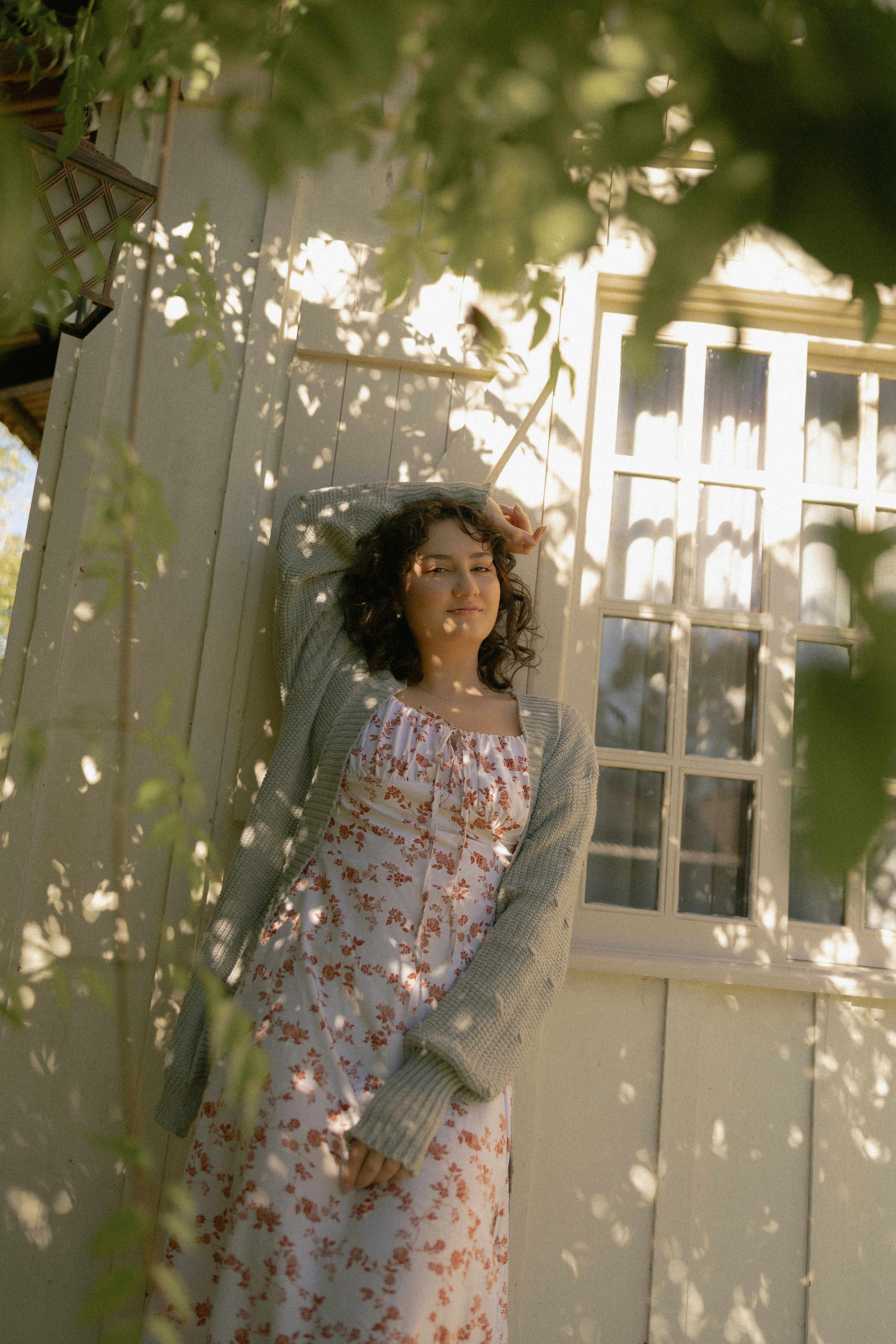 Sunlit Portrait of Quiet Confidence on a Golden Terrace