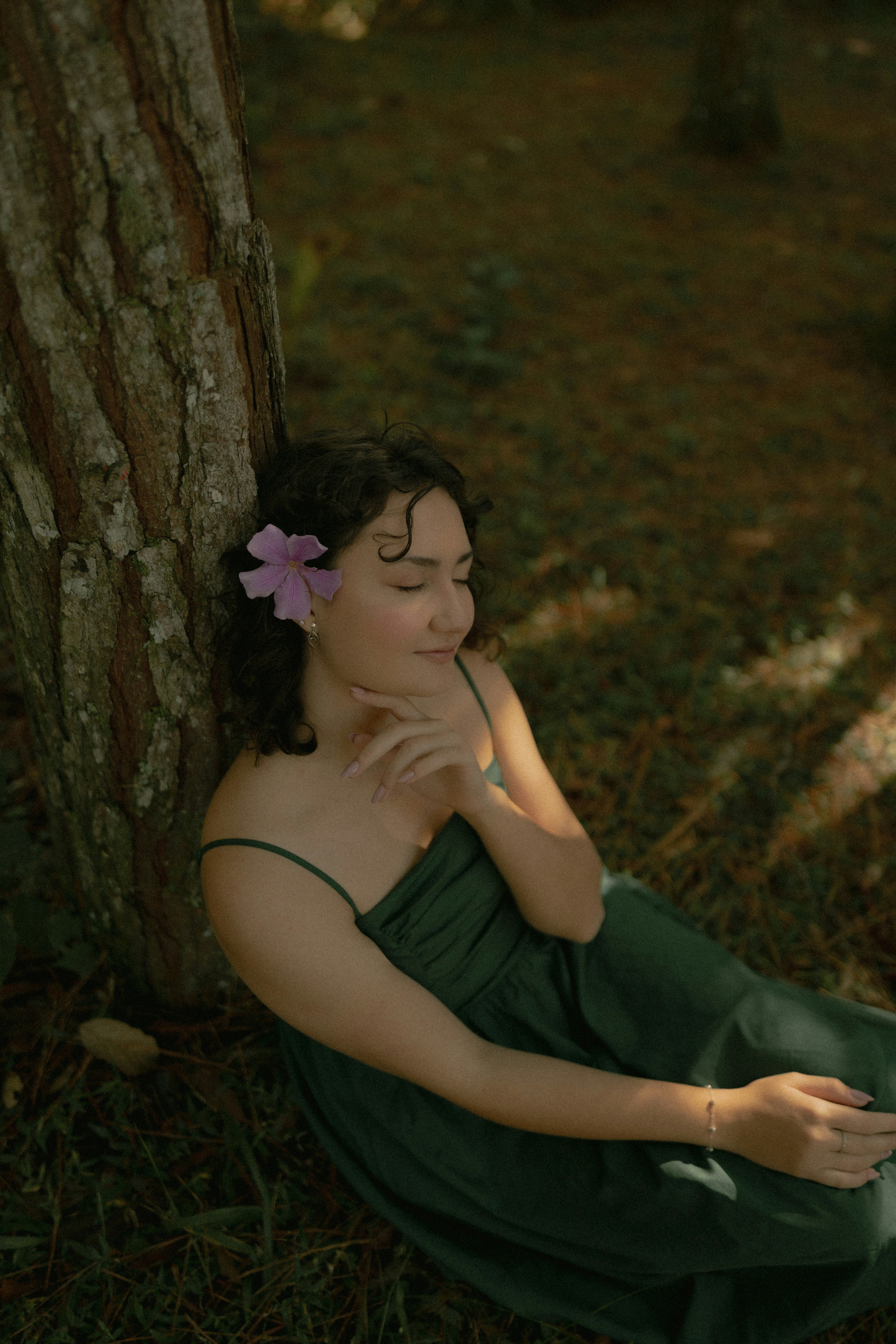 Clover Shade: A Quiet Moment by the Tree