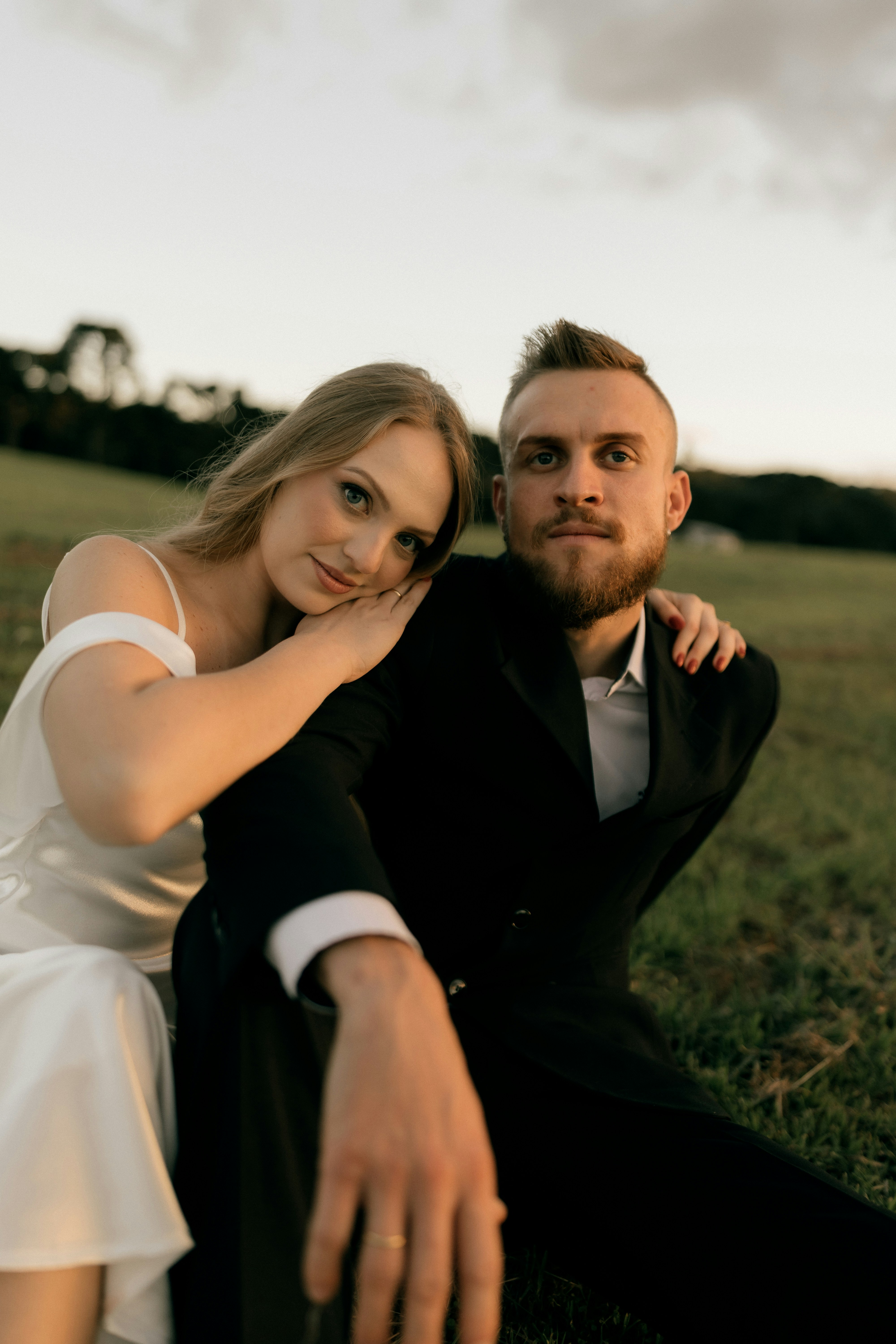 Couple in Golden Hour Embrace