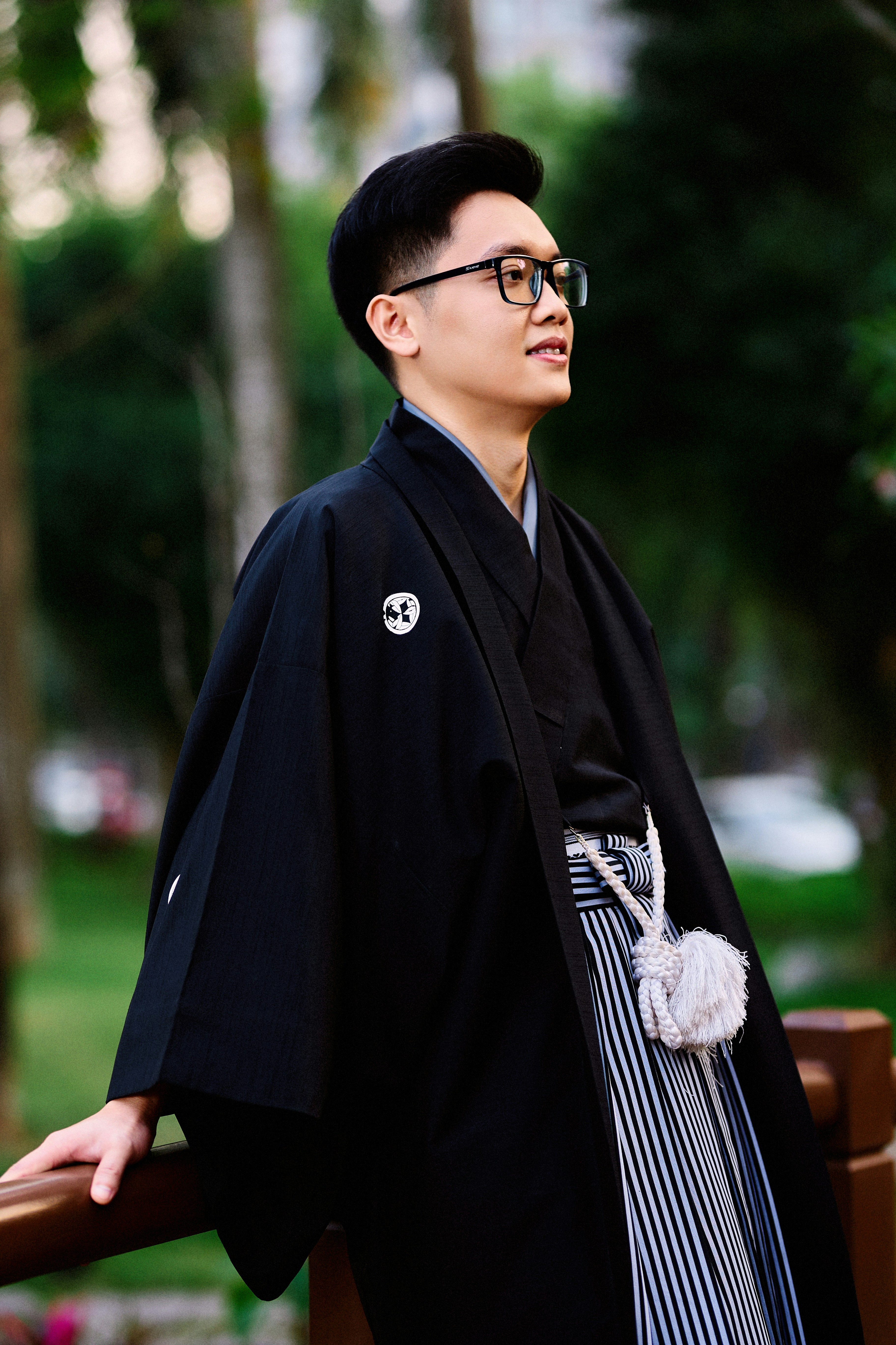 Portrait in Tradition: Modern Attire and Quiet Confidence