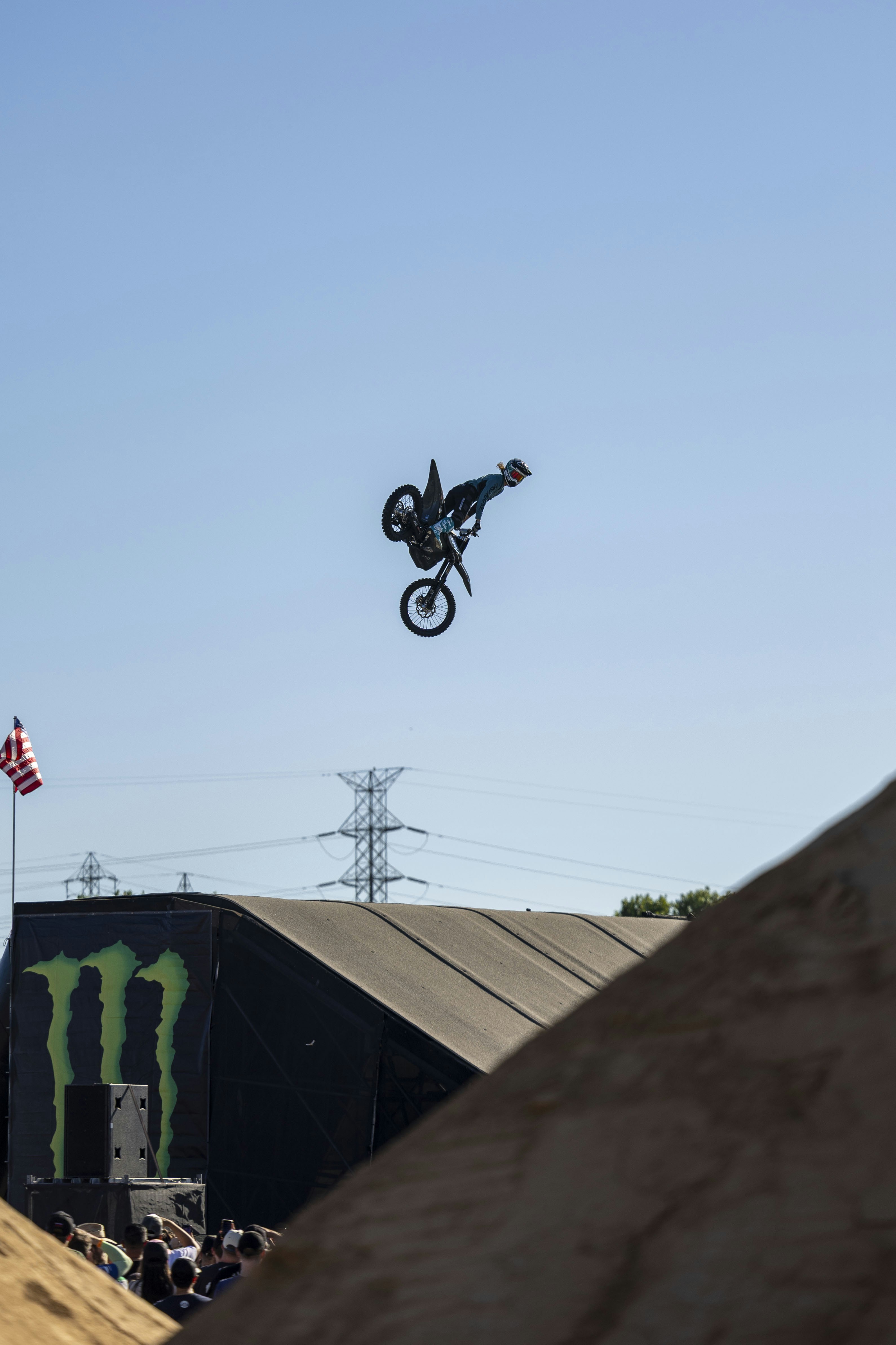 Mid-Air Daredevil: A BMX Rider Defies Gravity Over the Ramp