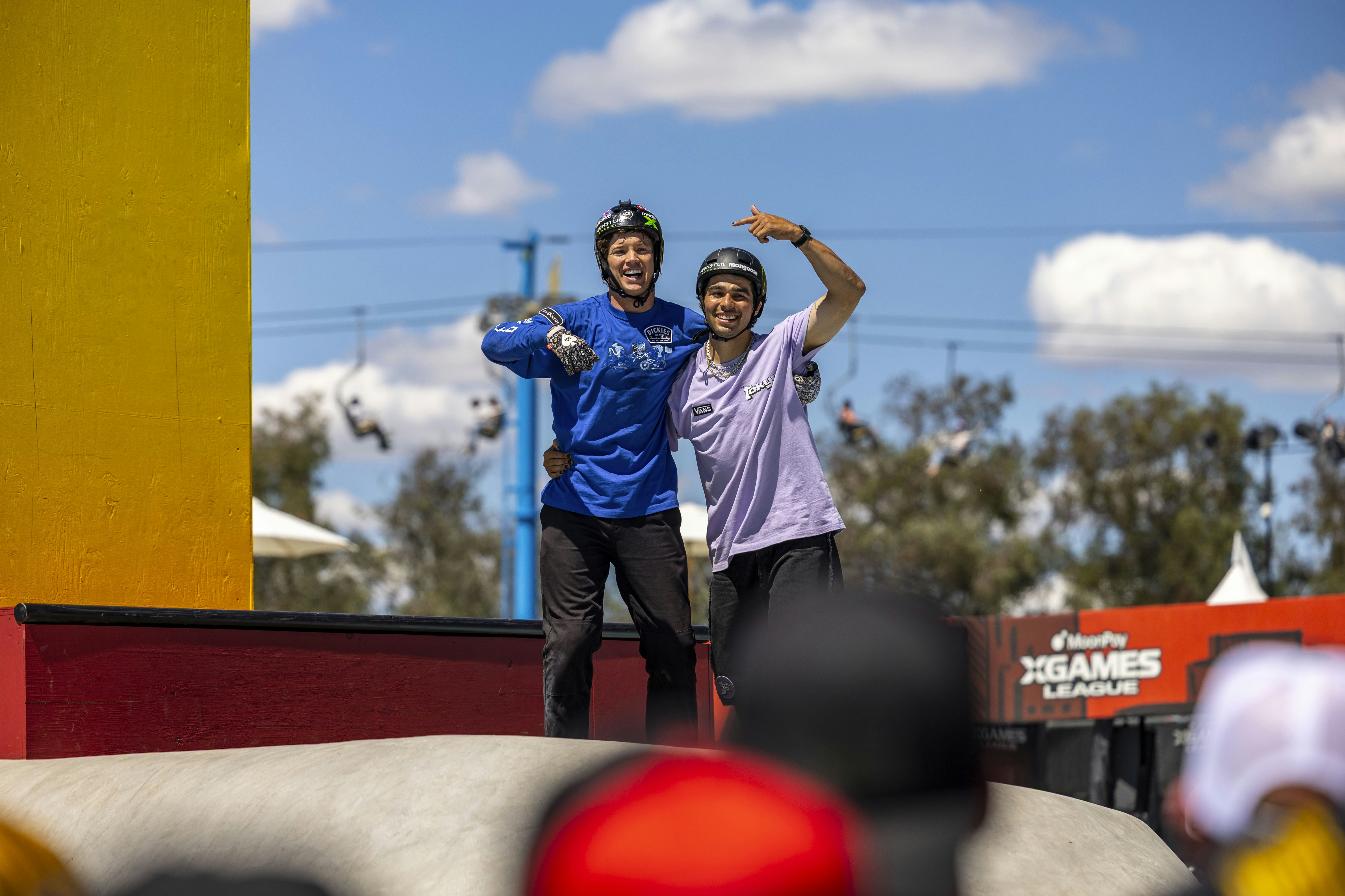 Two Friends Celebrate at the Rampside Rally