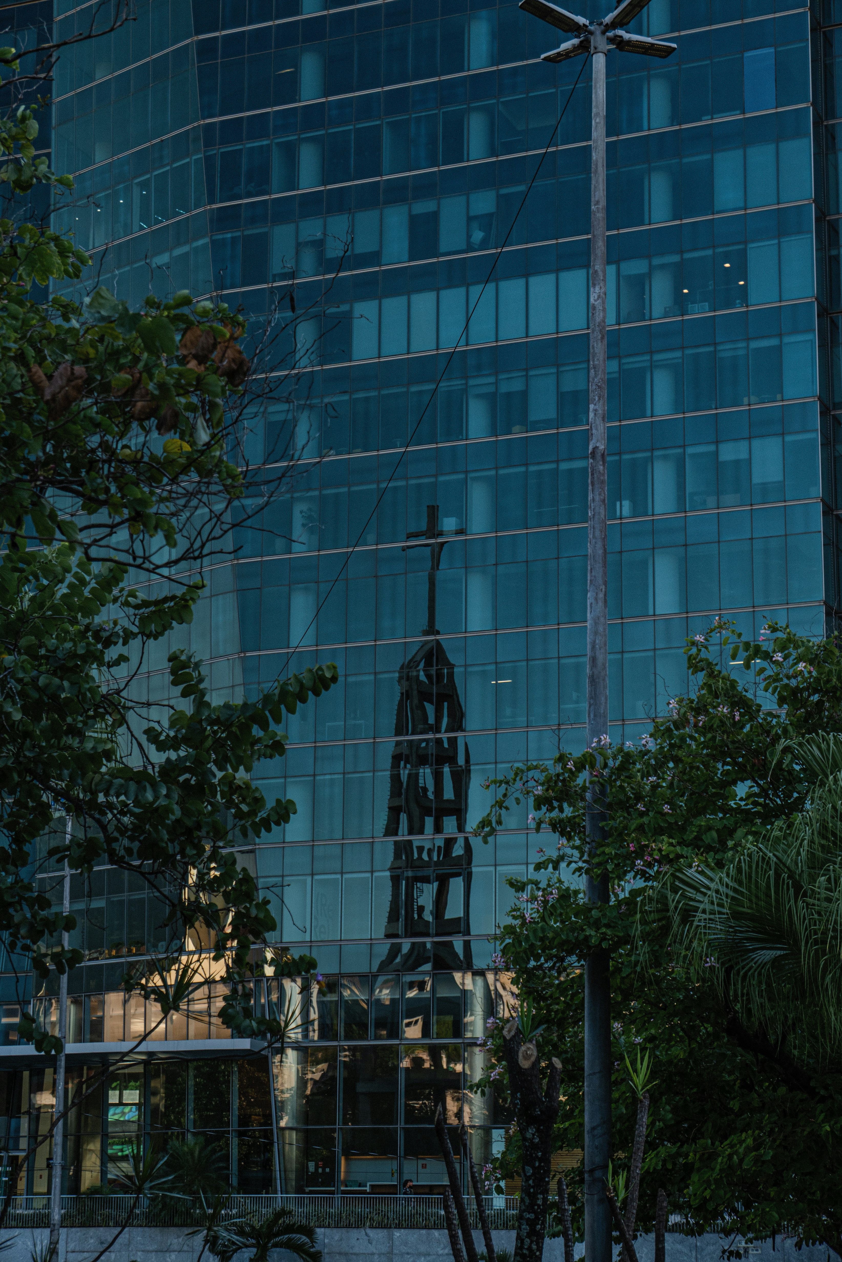 Glass Veil Over Urban Silence