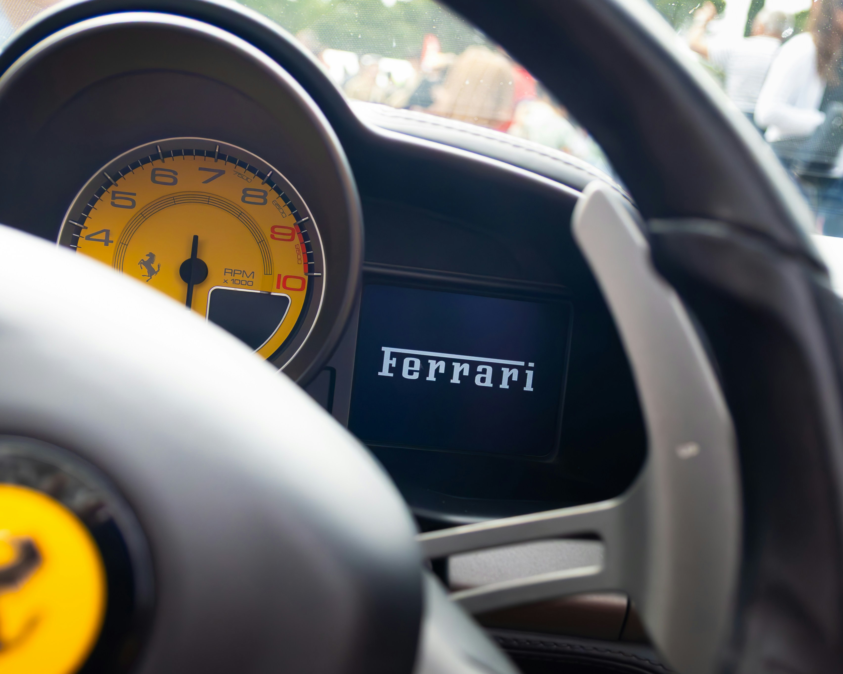 Steering to Speed: Ferrari Dashboard Glimpse