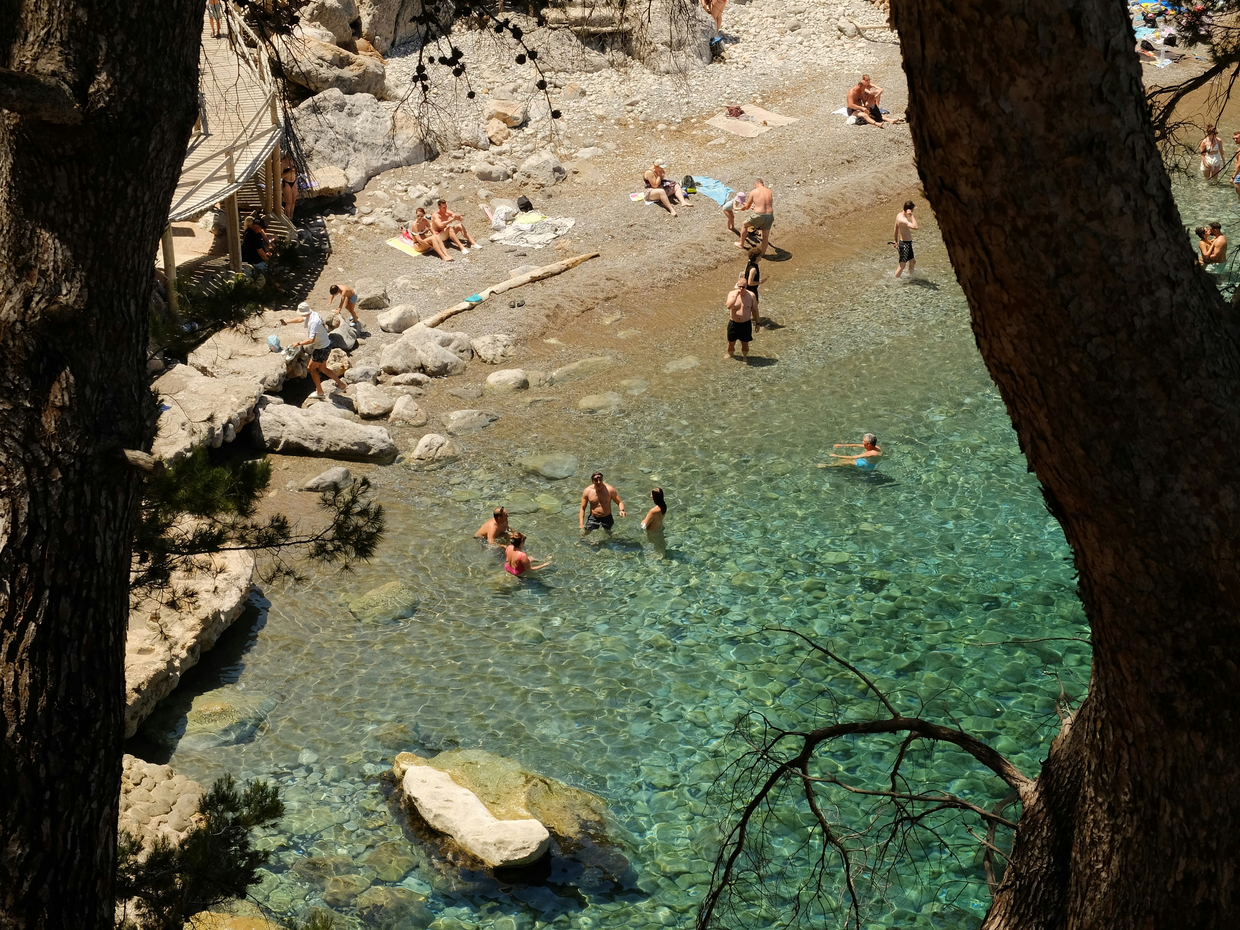 Azure Cove: Sunlit Swim in a Mountain Quarry