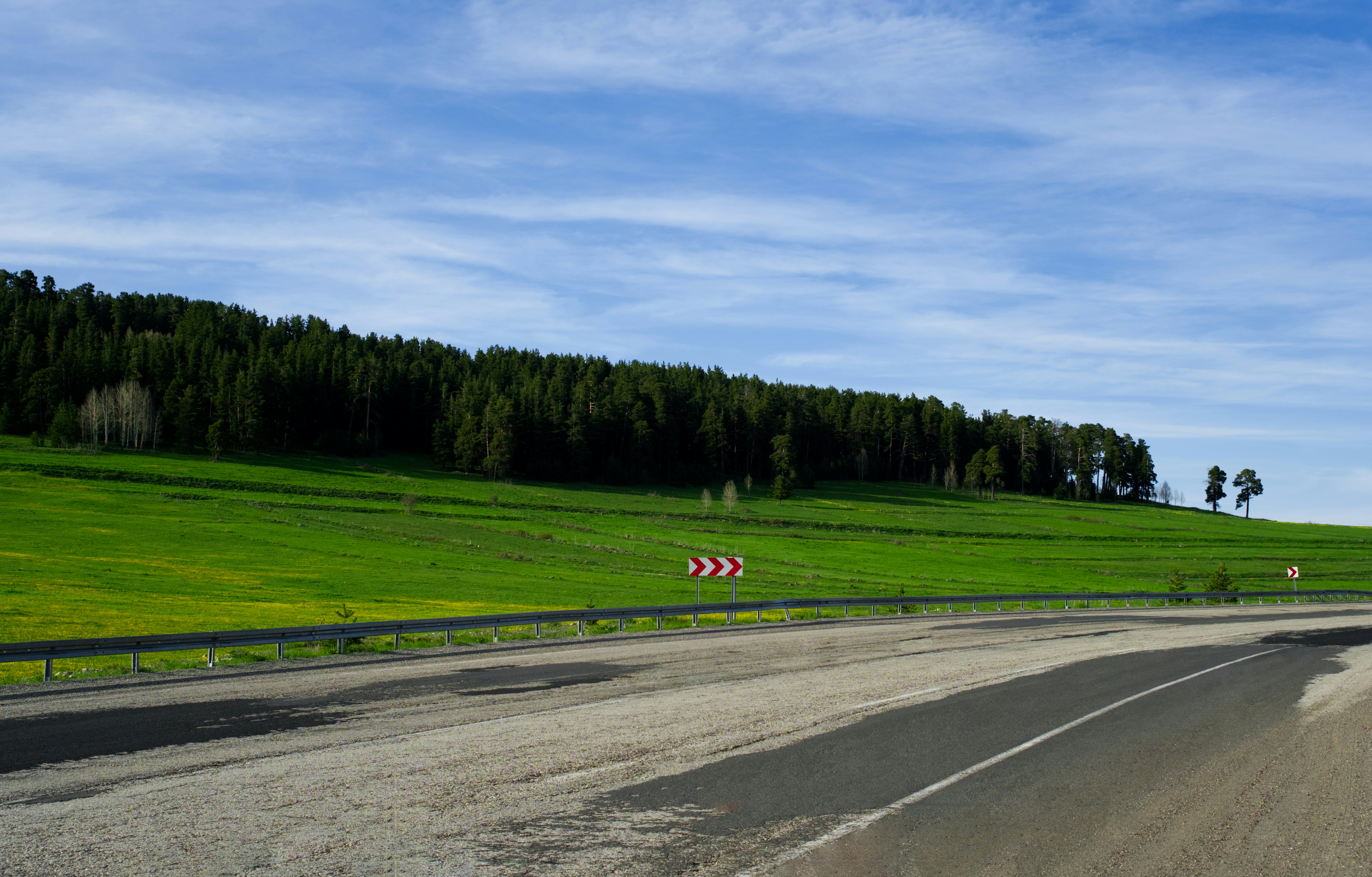 Open Highway Beyond the Green Verge