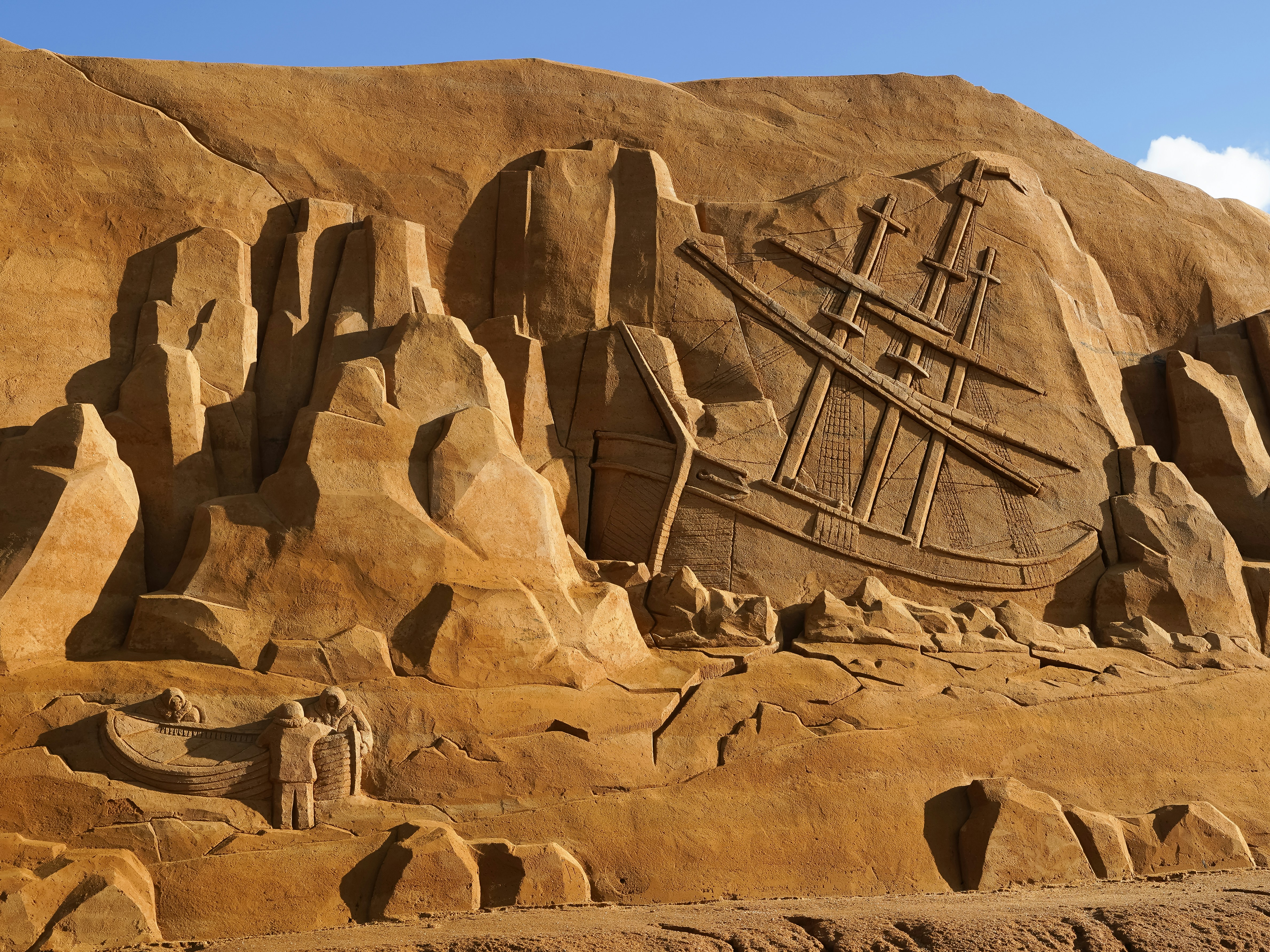 Rock-carved Shipwreck in Red Canyon