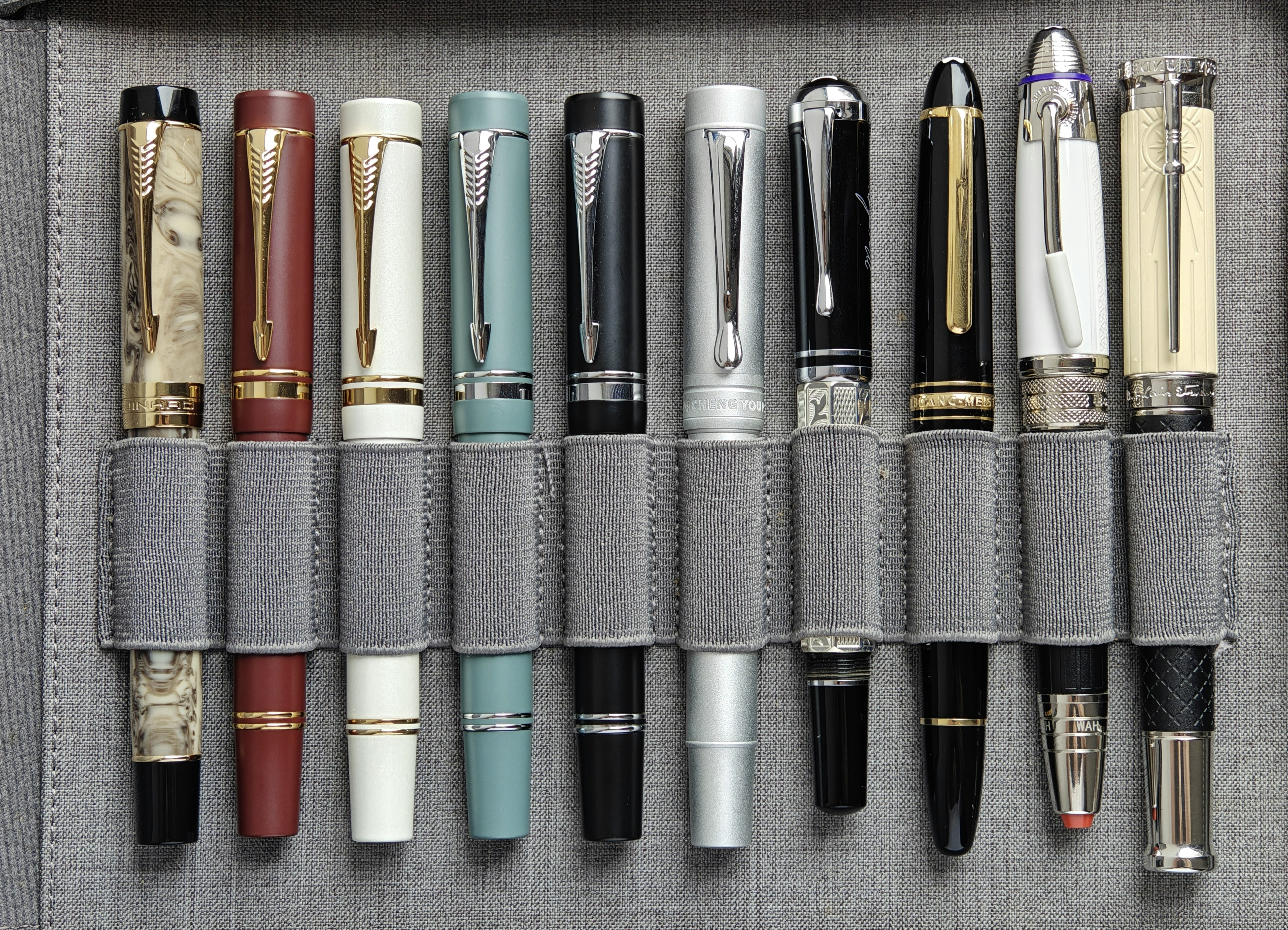Assorted Fountain Pen Liners: A Row of Craft and Color