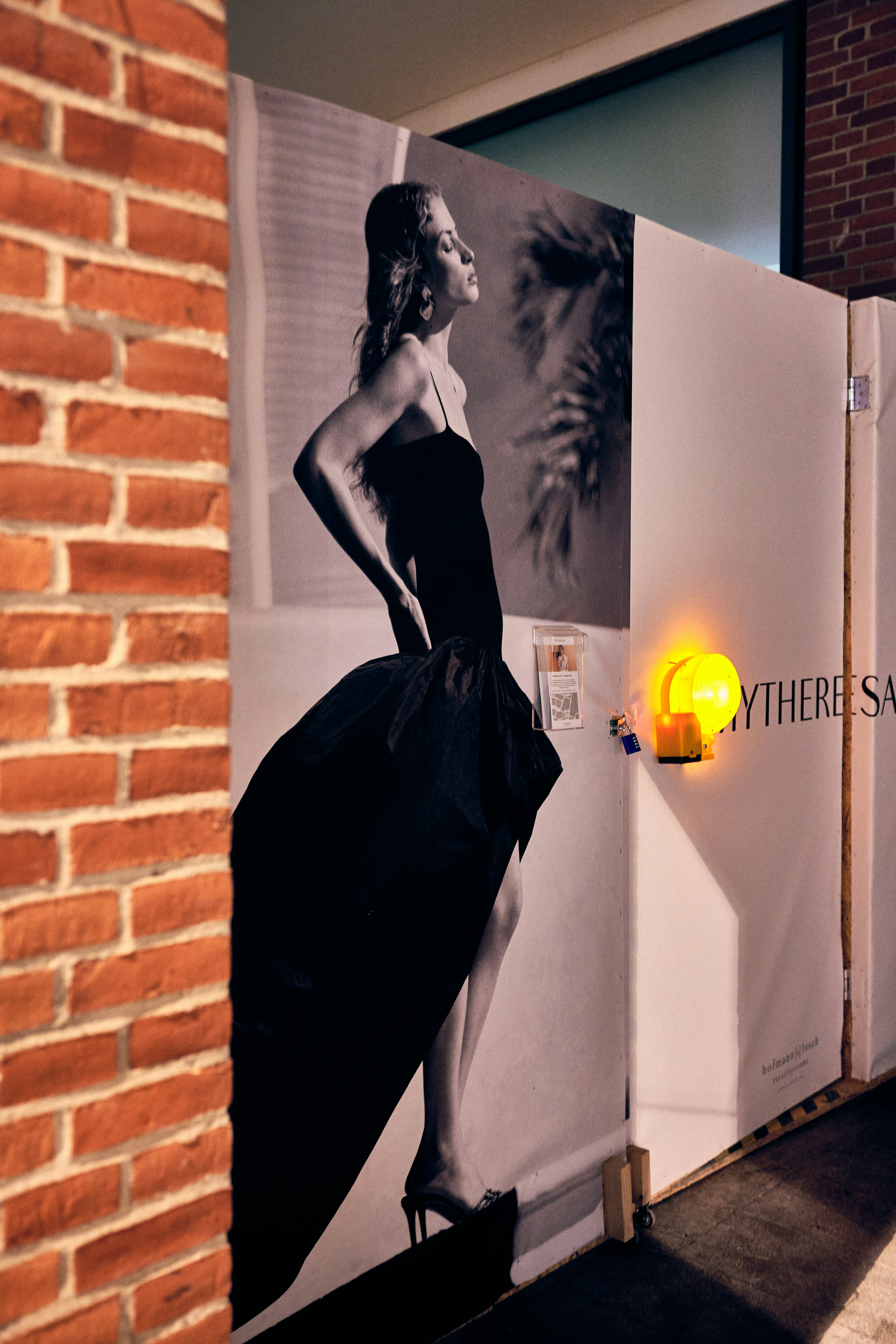 Silhouette of a Bride on a Painted Wall Backdrop