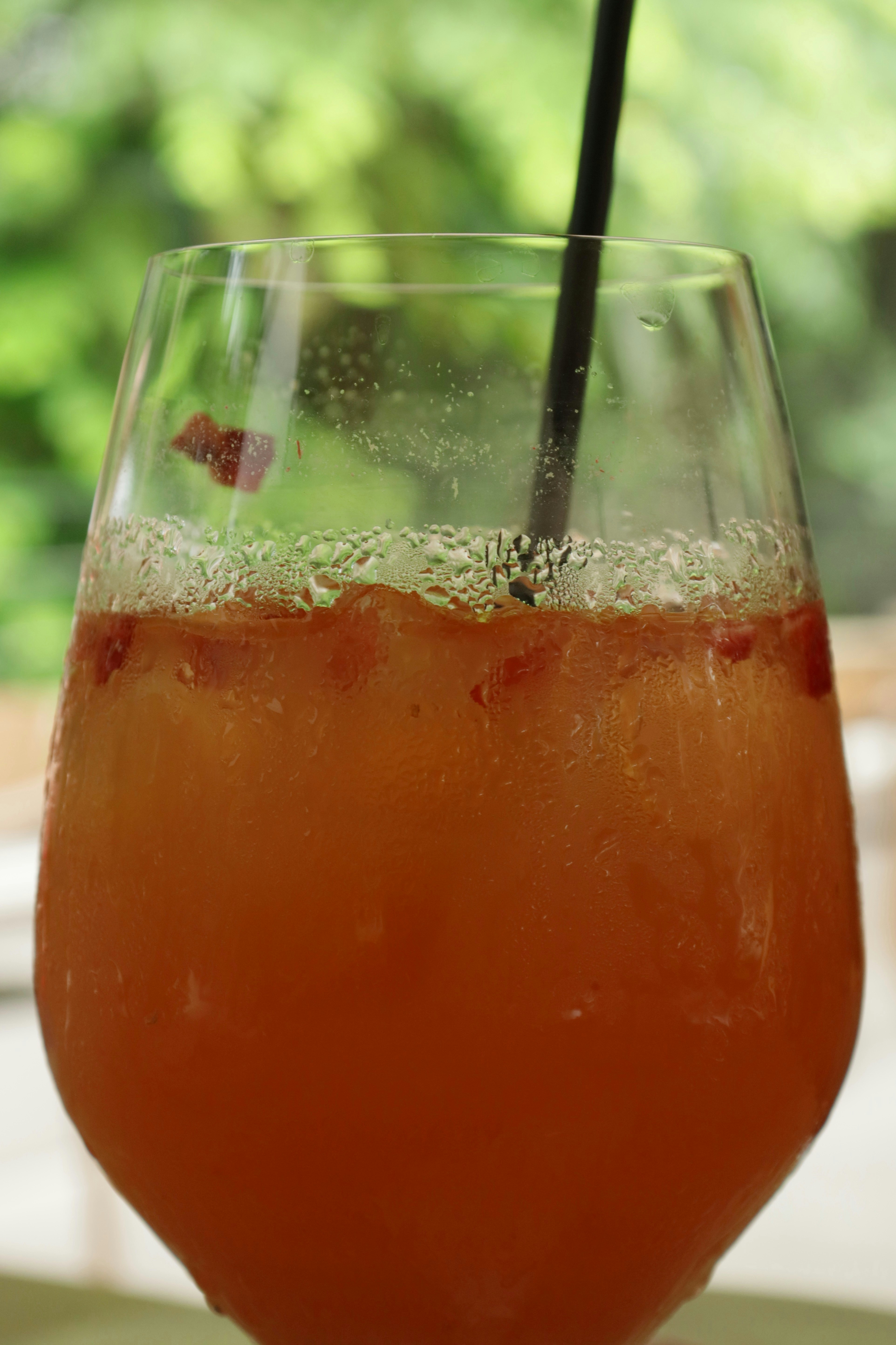 Amber Glass: refreshing sip with sunlit bubbles