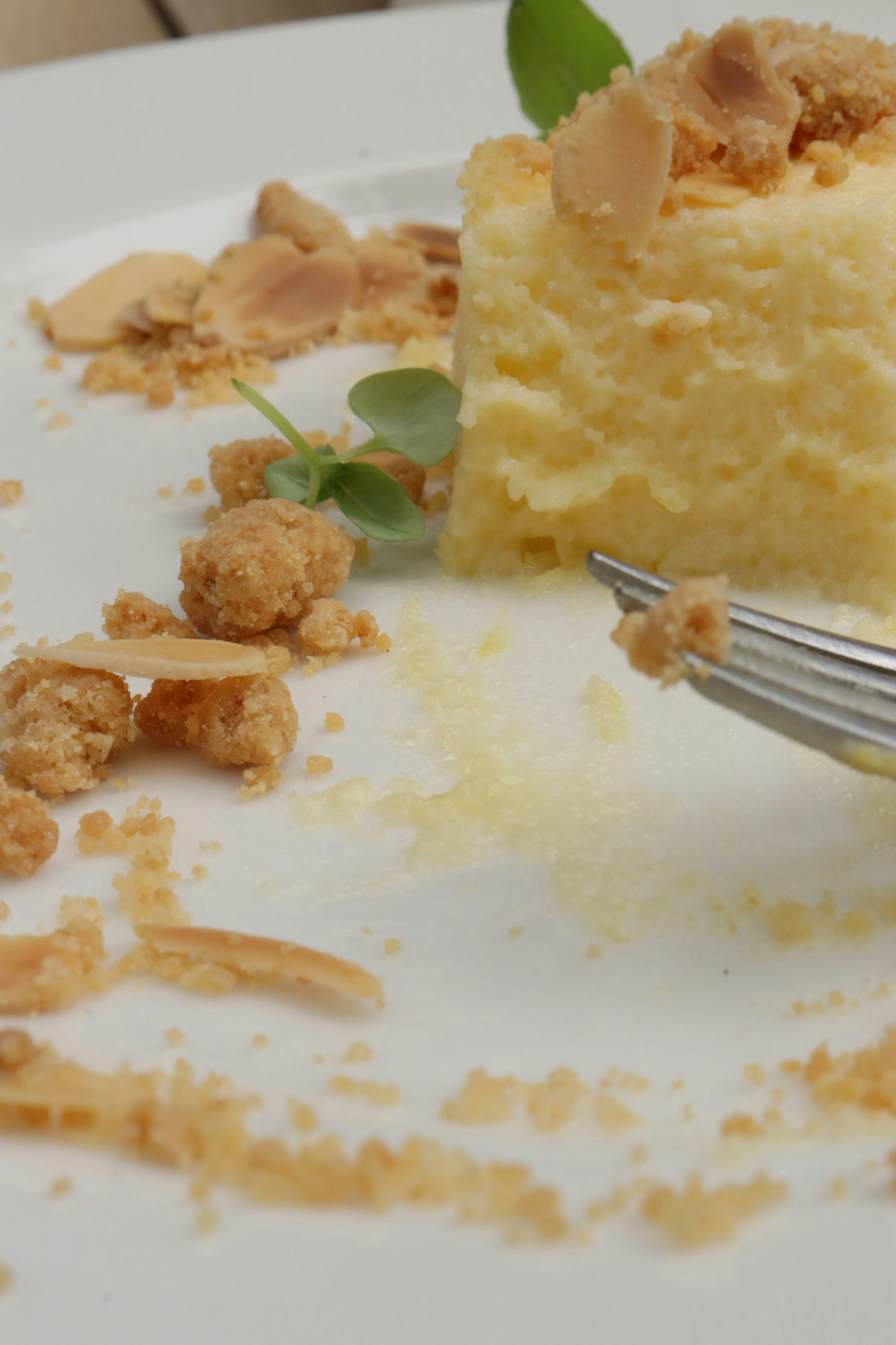 Crumbled Crunches and Tender Golden Cake