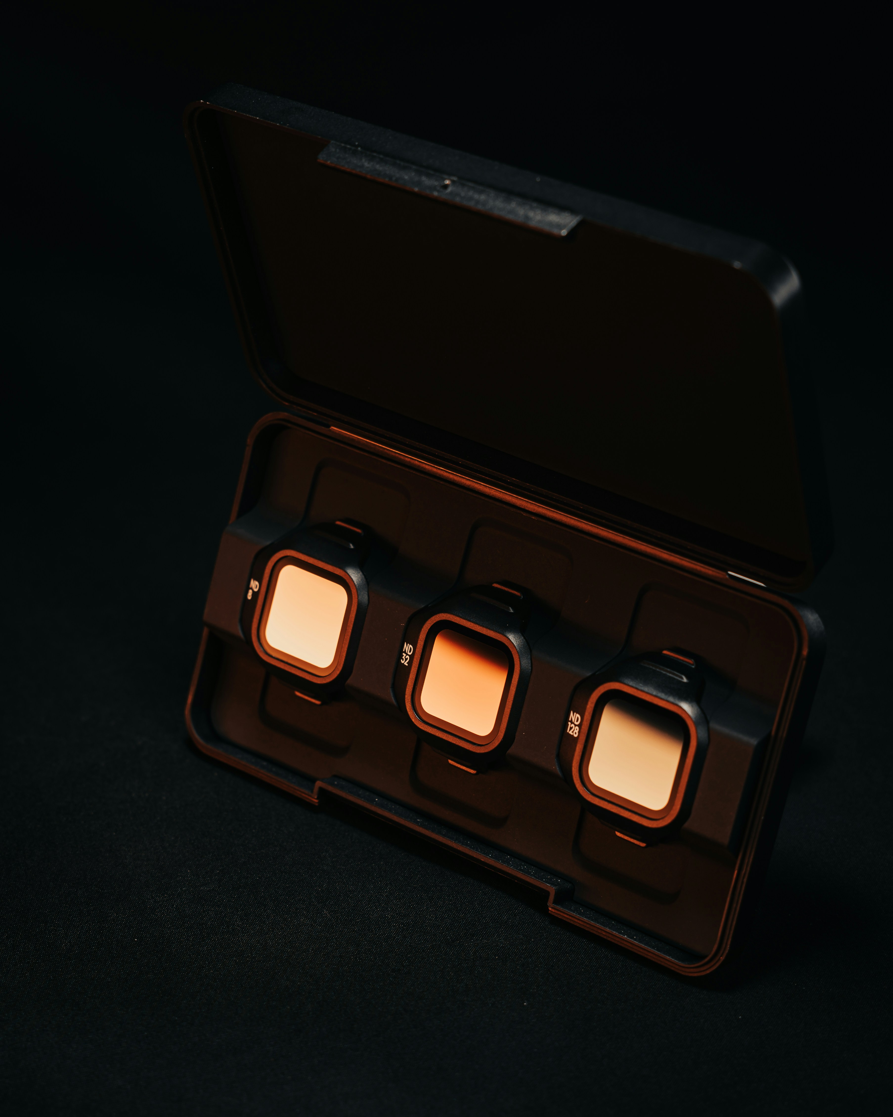 Warm Glow of Three Square Lenses