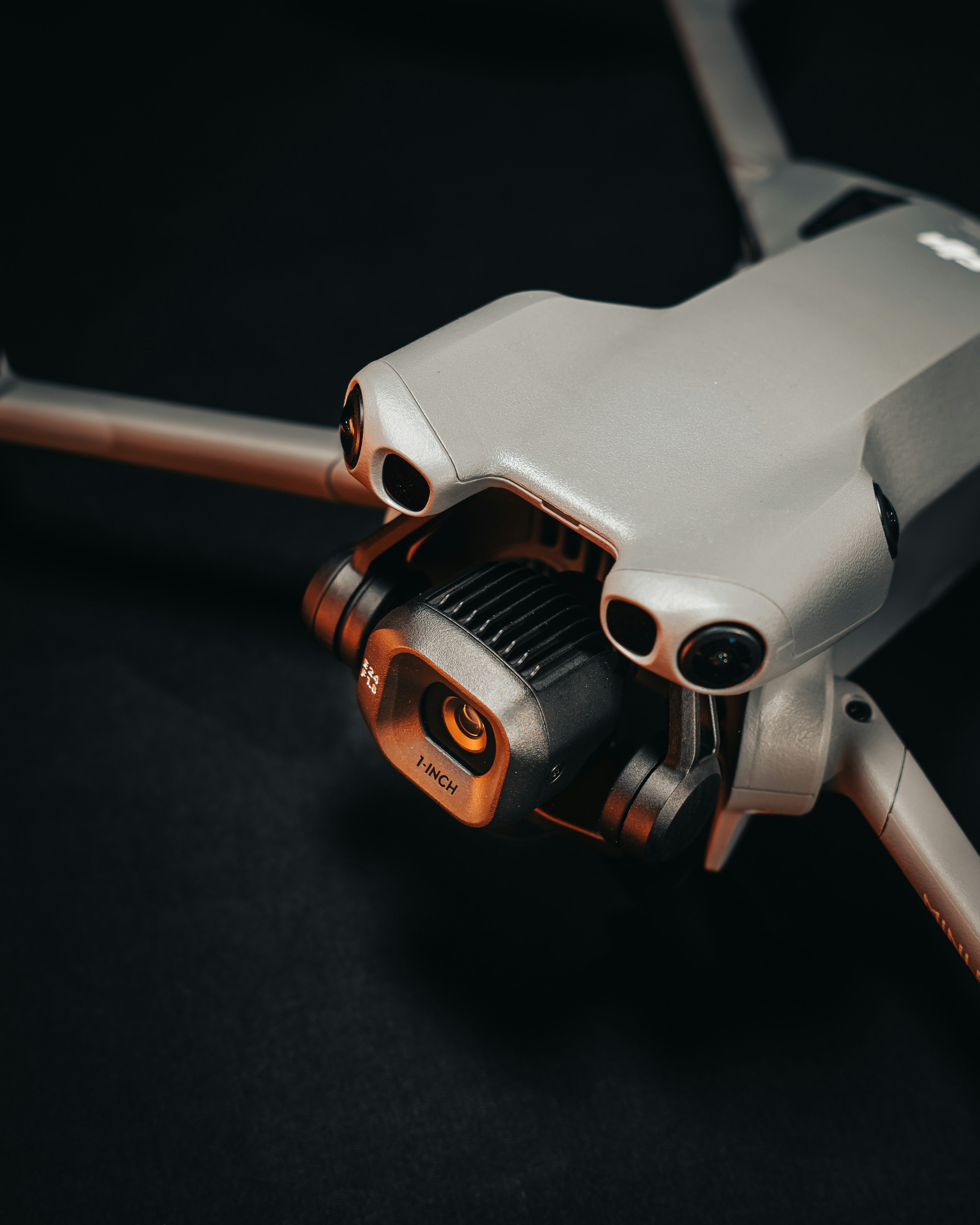 Close-Up Gimbal: Aerial Drone Front Dock Under Low Light