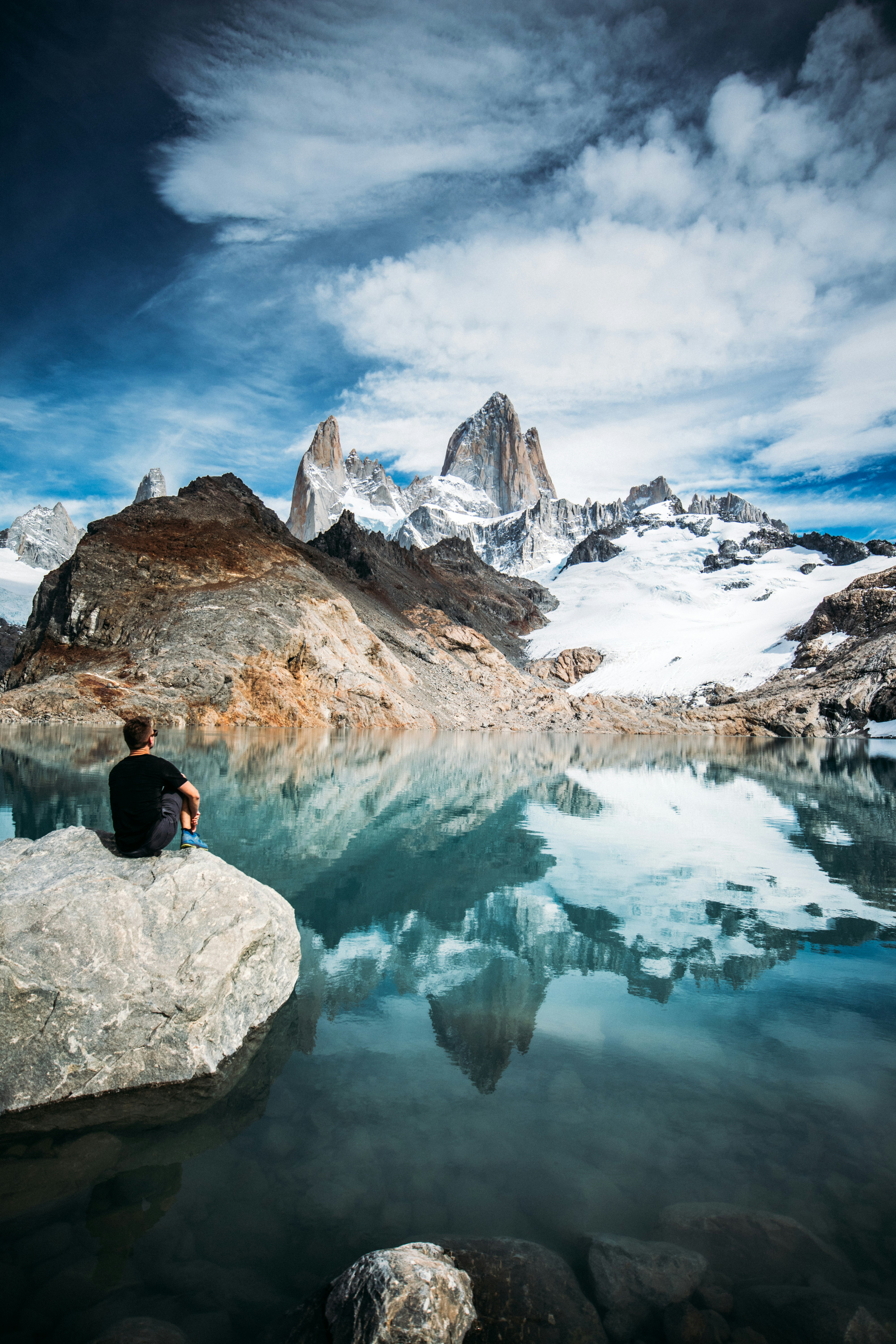 Solitary Silhouette at the Glacier Mirror