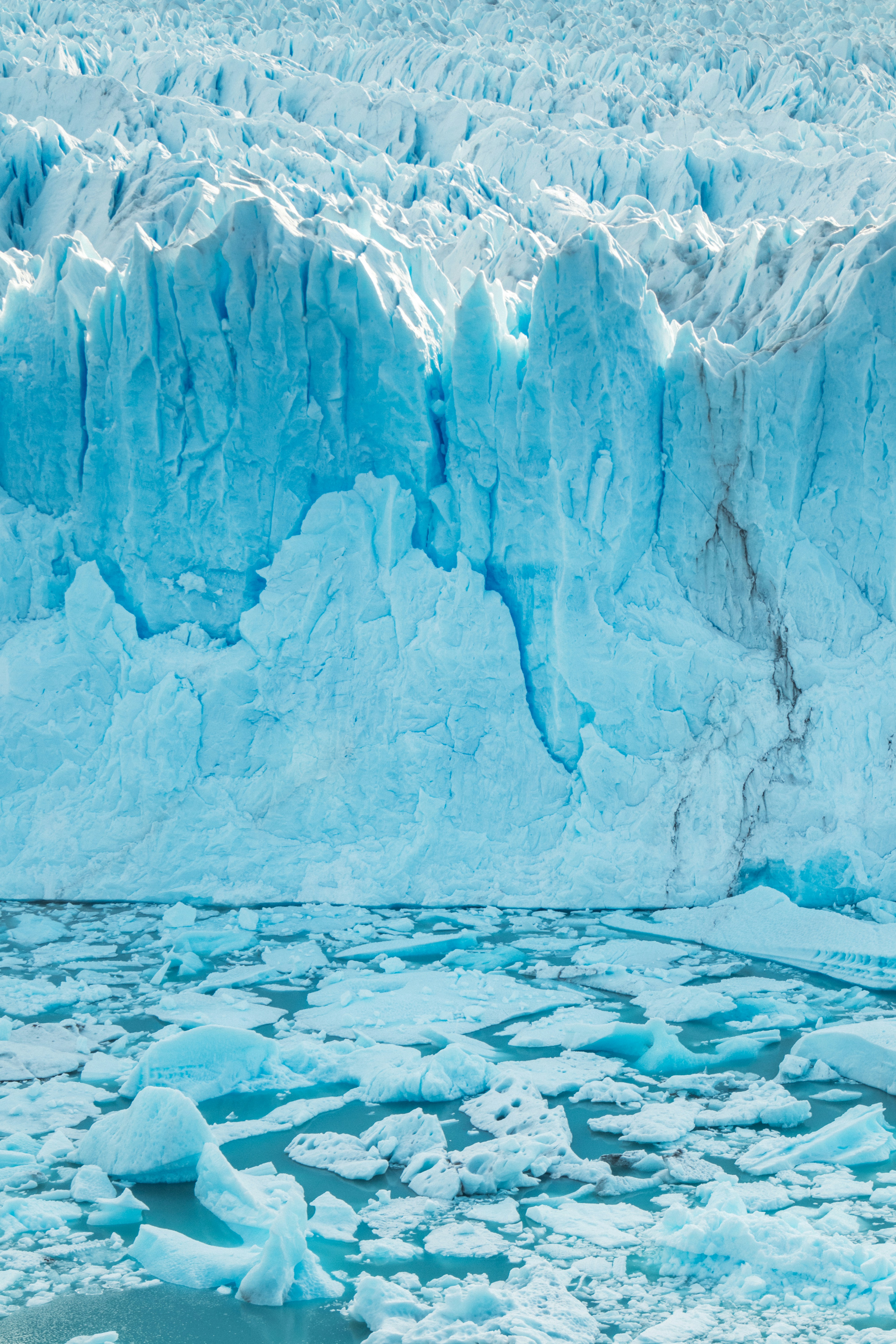 Glacial Front: A Vertical Wall of Brilliant Ice
