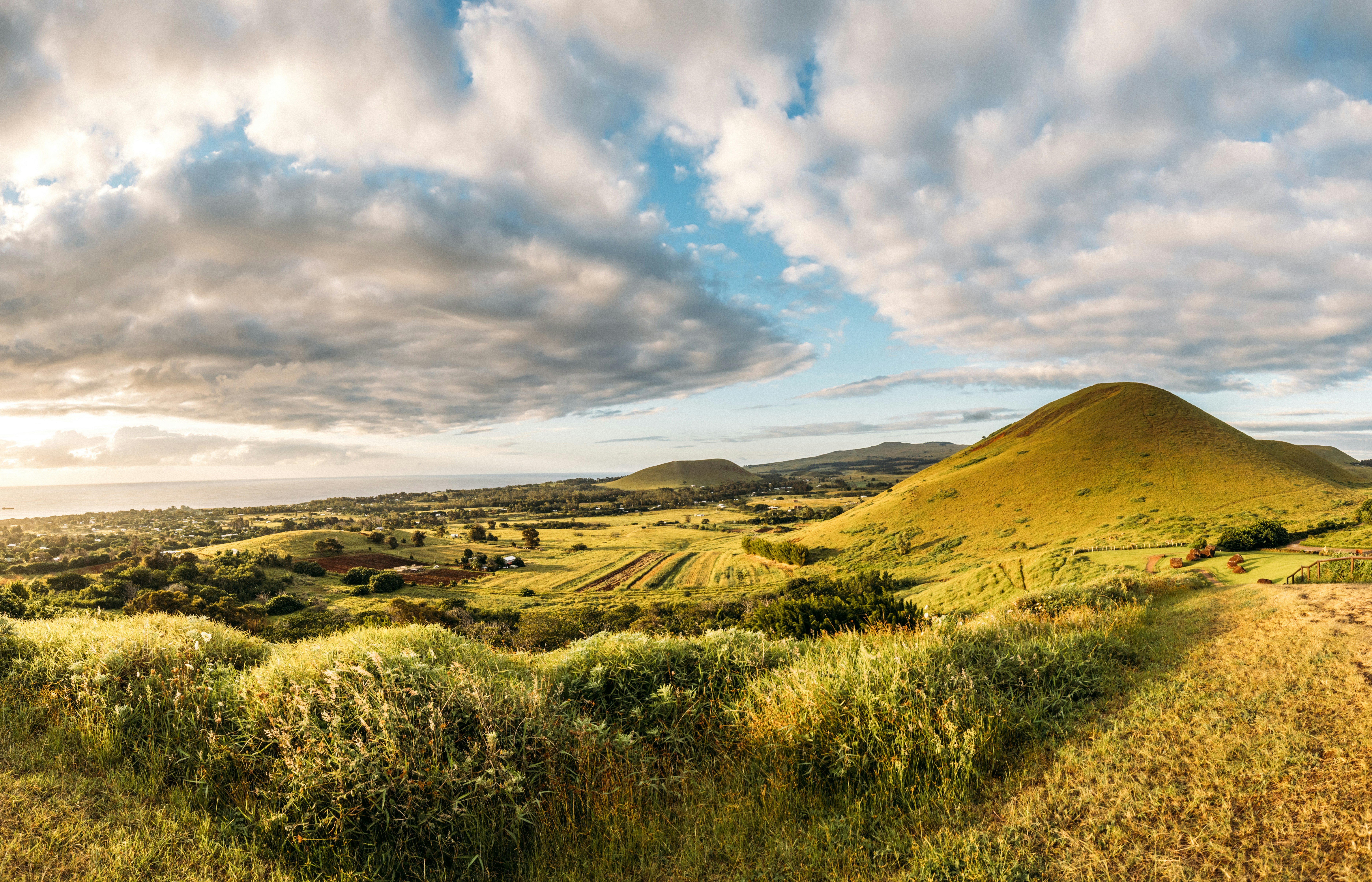 Golden Hills Under a Wide Sky