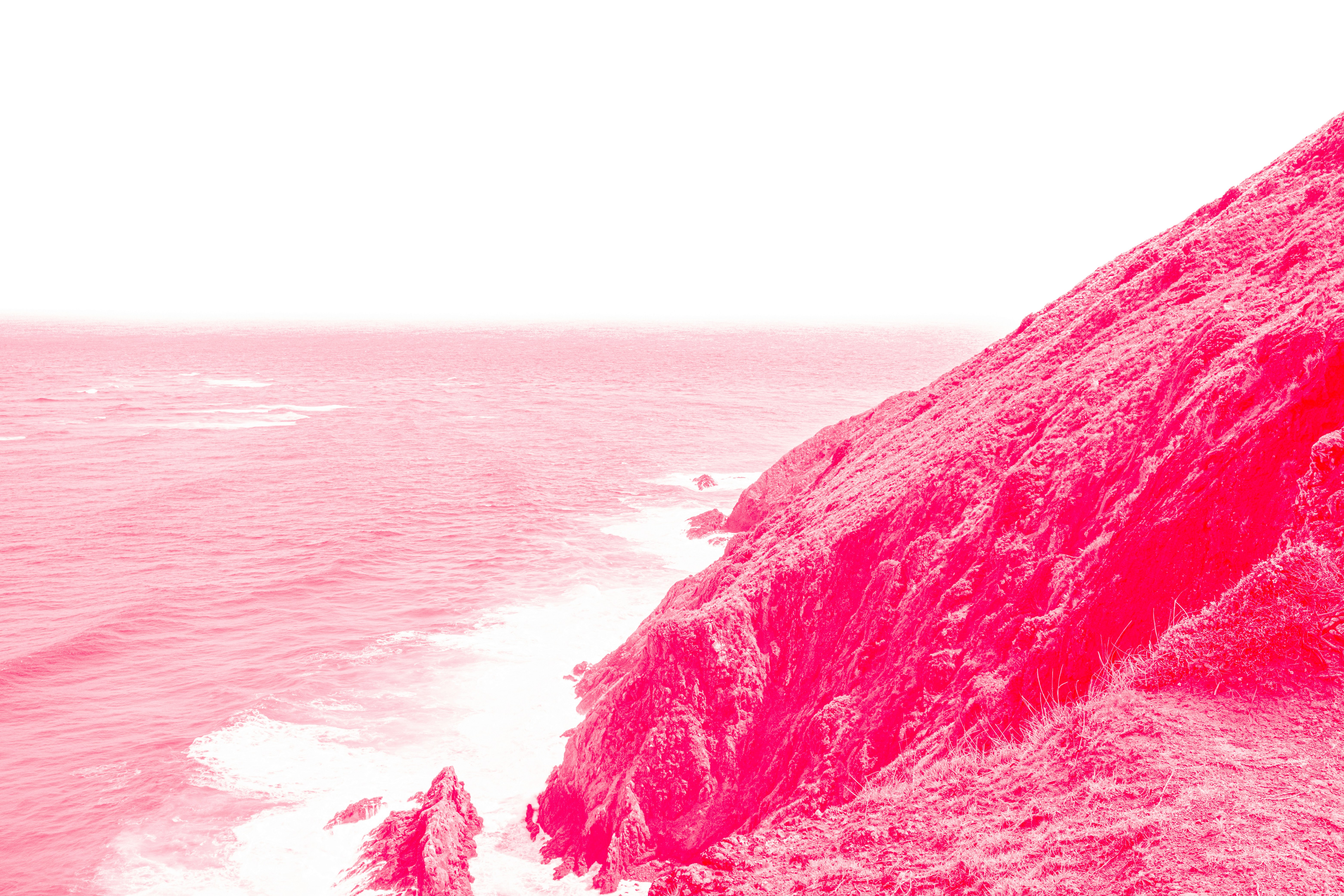 Crimson Cliff by the Coastal Edge