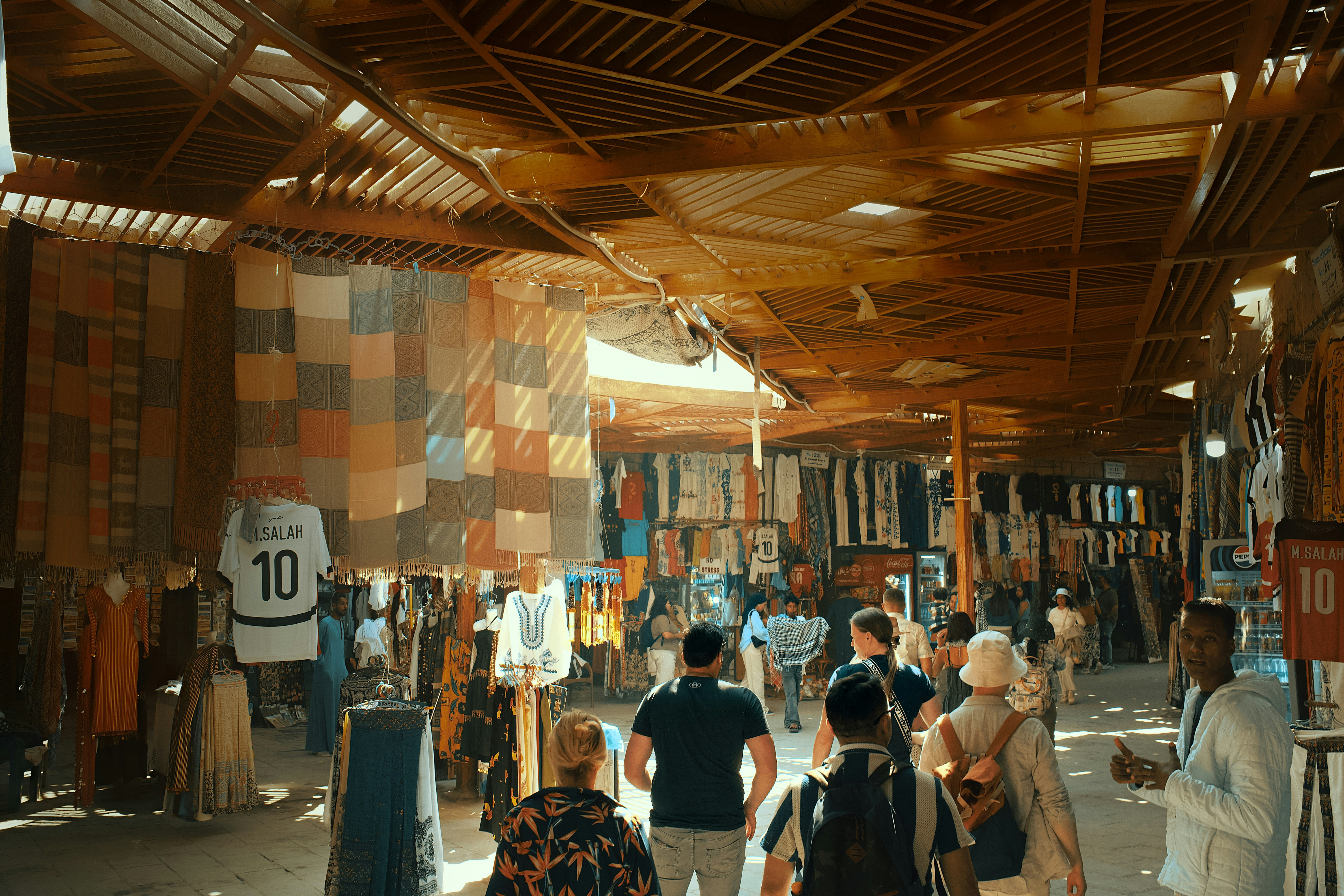 Market Dome: Colorful Cloths and Curious Faces