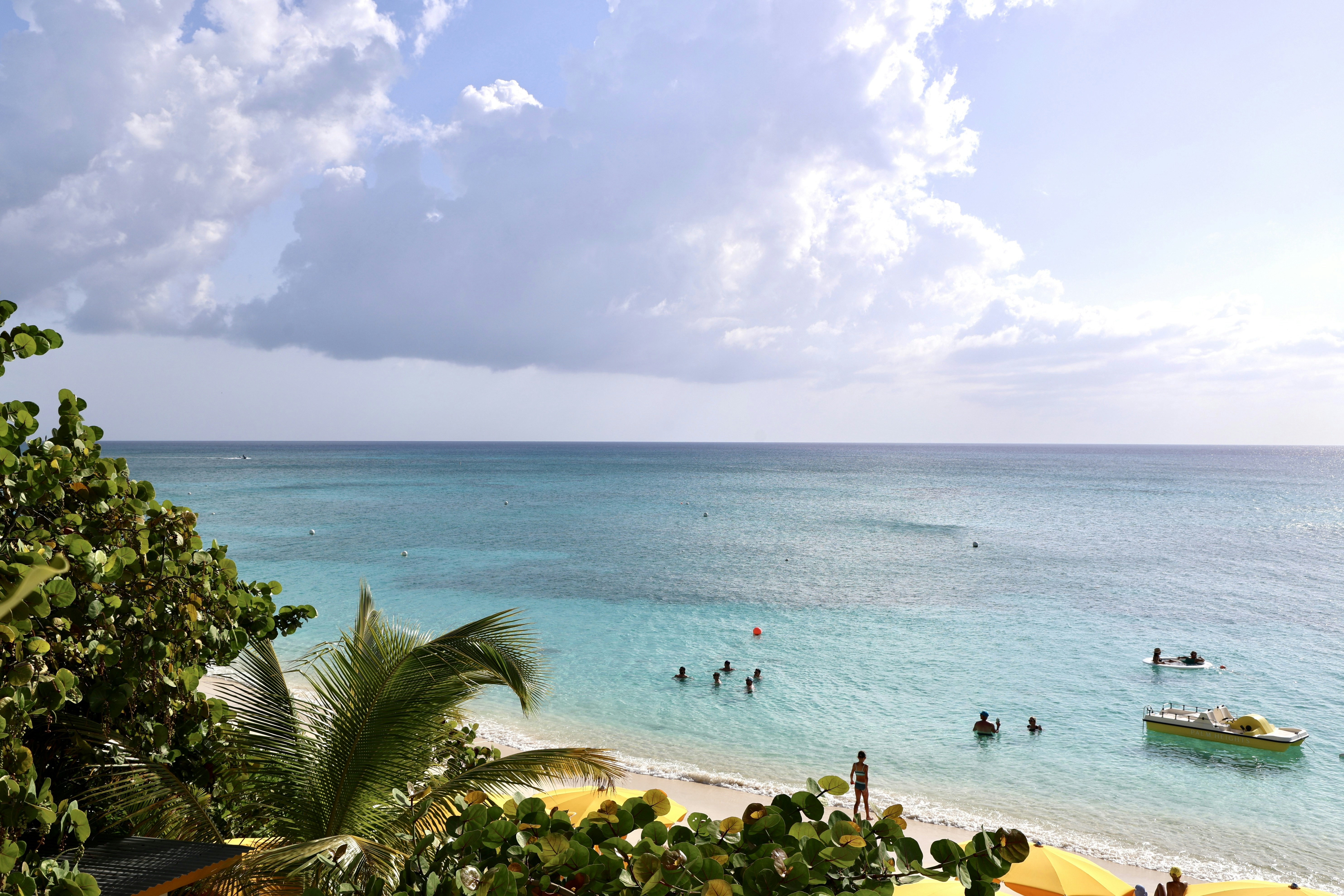 Tropical Cove Bathes in Sunlit Turquoise Waves
