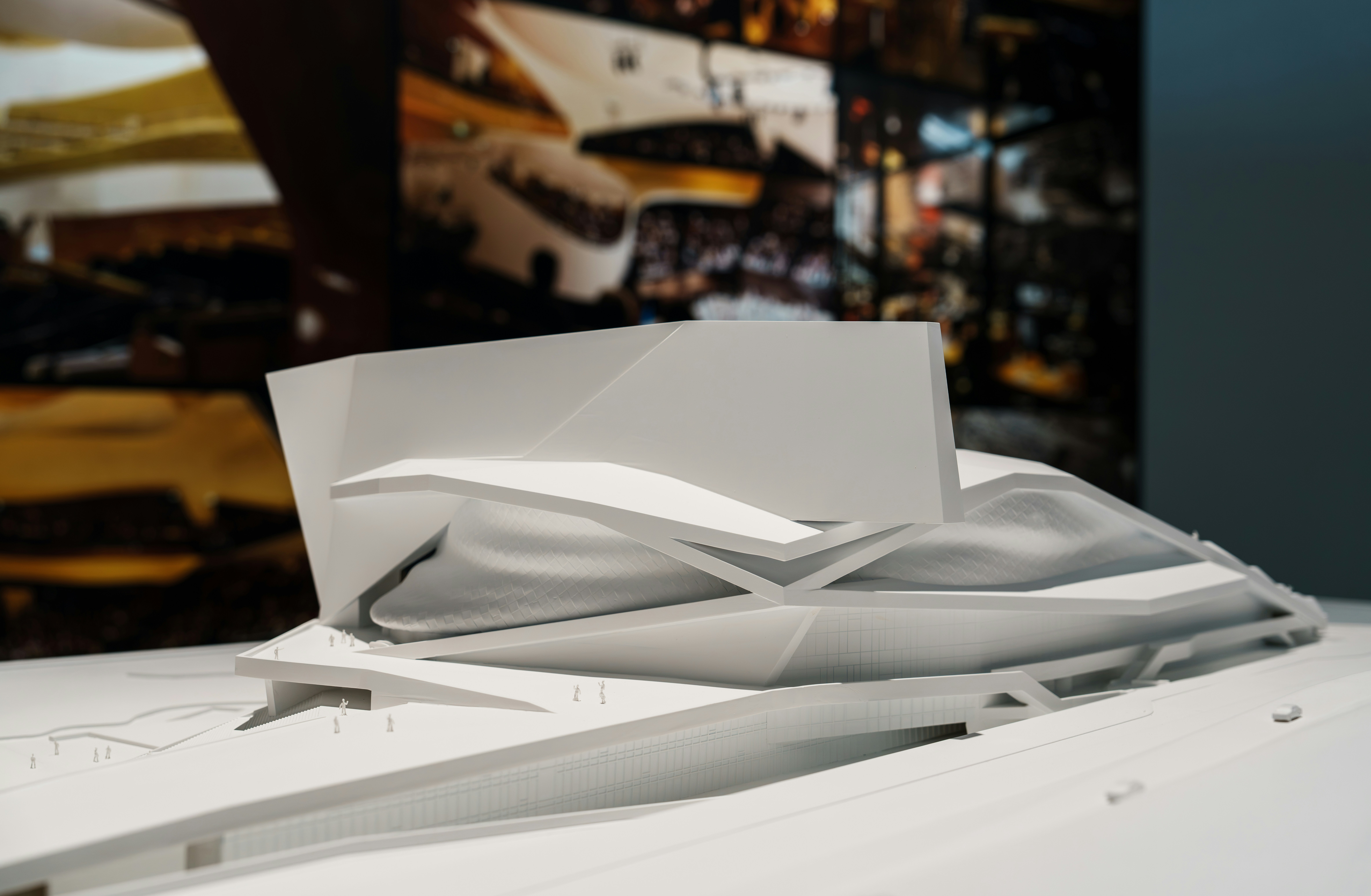 Futuristic Architectural Sculpture in a Minimal Studio