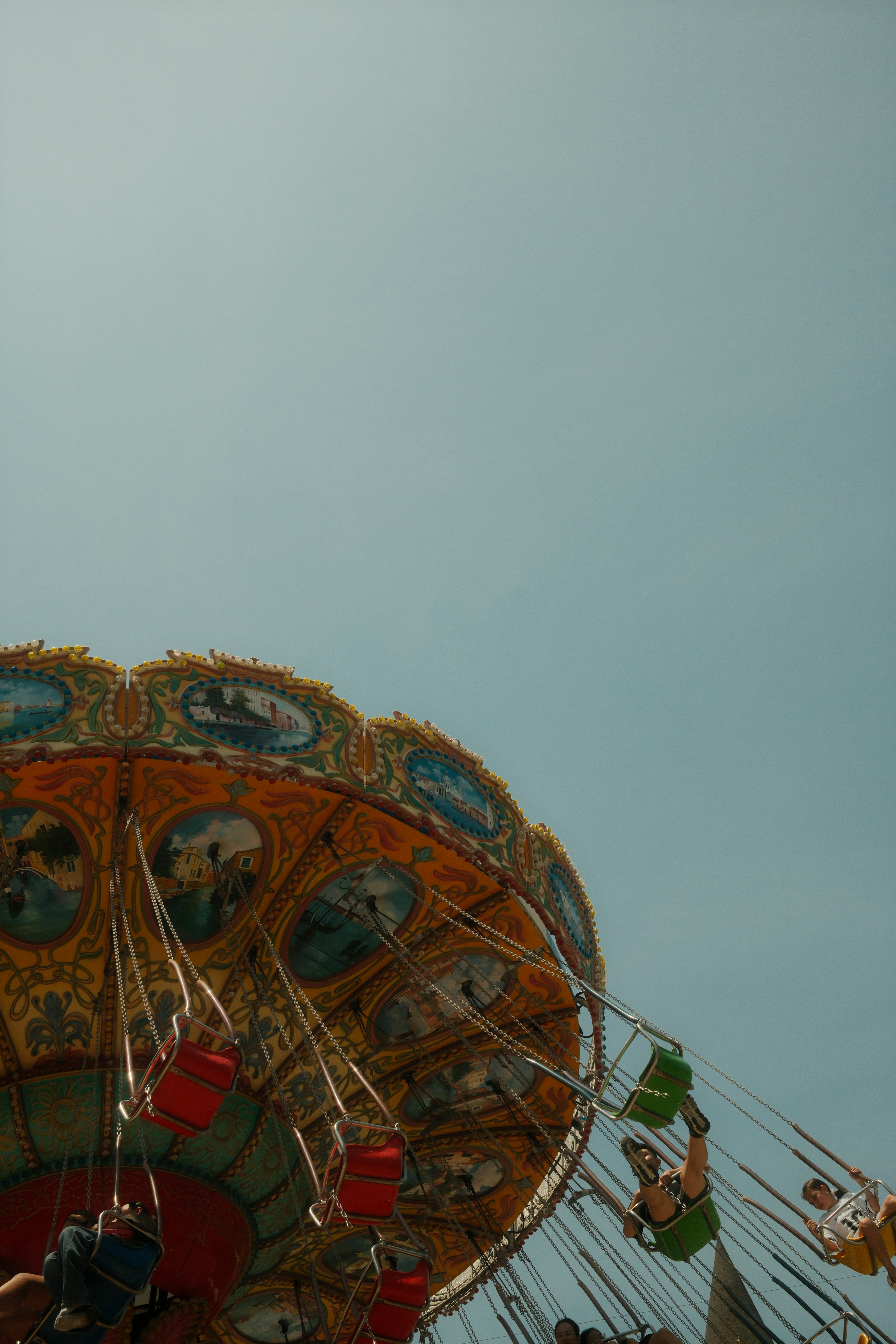 Swinging Joy: The Carousel of Color and Rope in Motion