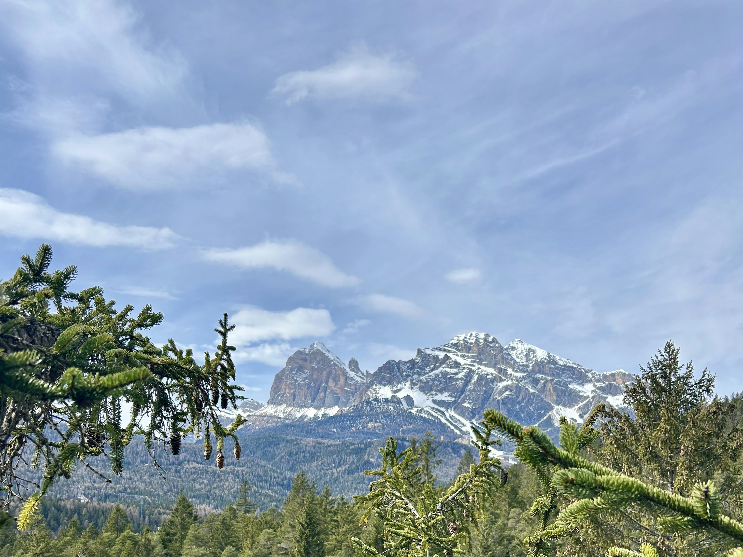 Snow-Capped Peaks Breaching a Clear Alpine Sky