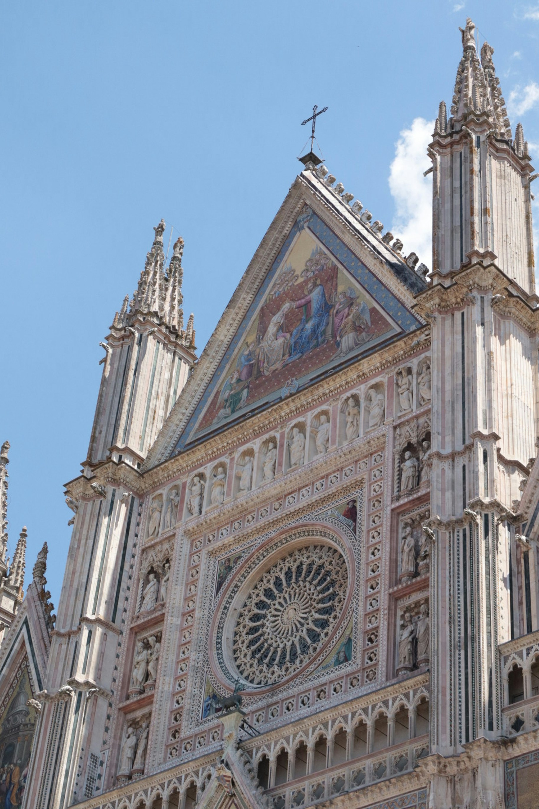 Gothic Facade in Petal-Blue Sky