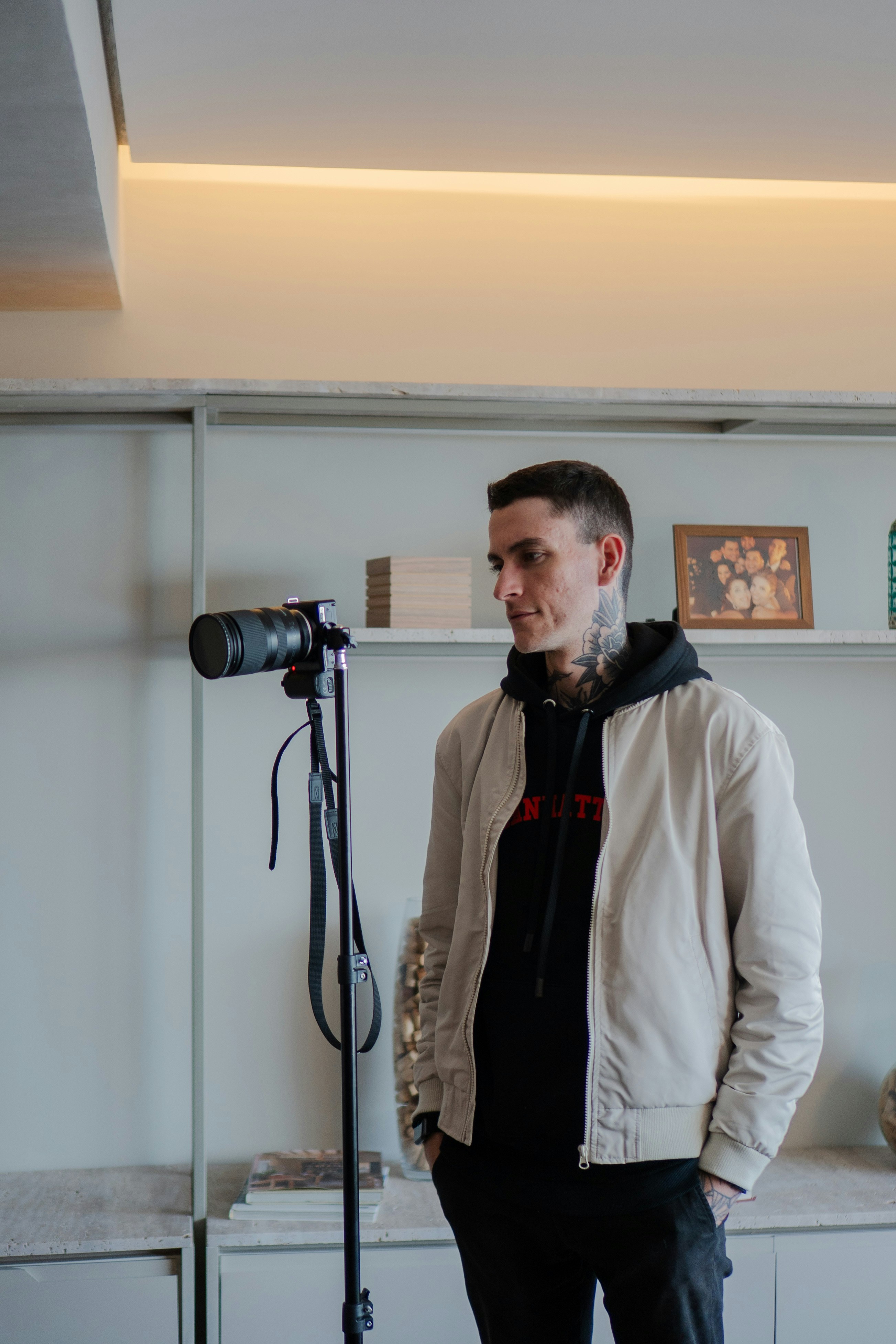 Portrait with a Lens on a Beside Studio Rig
