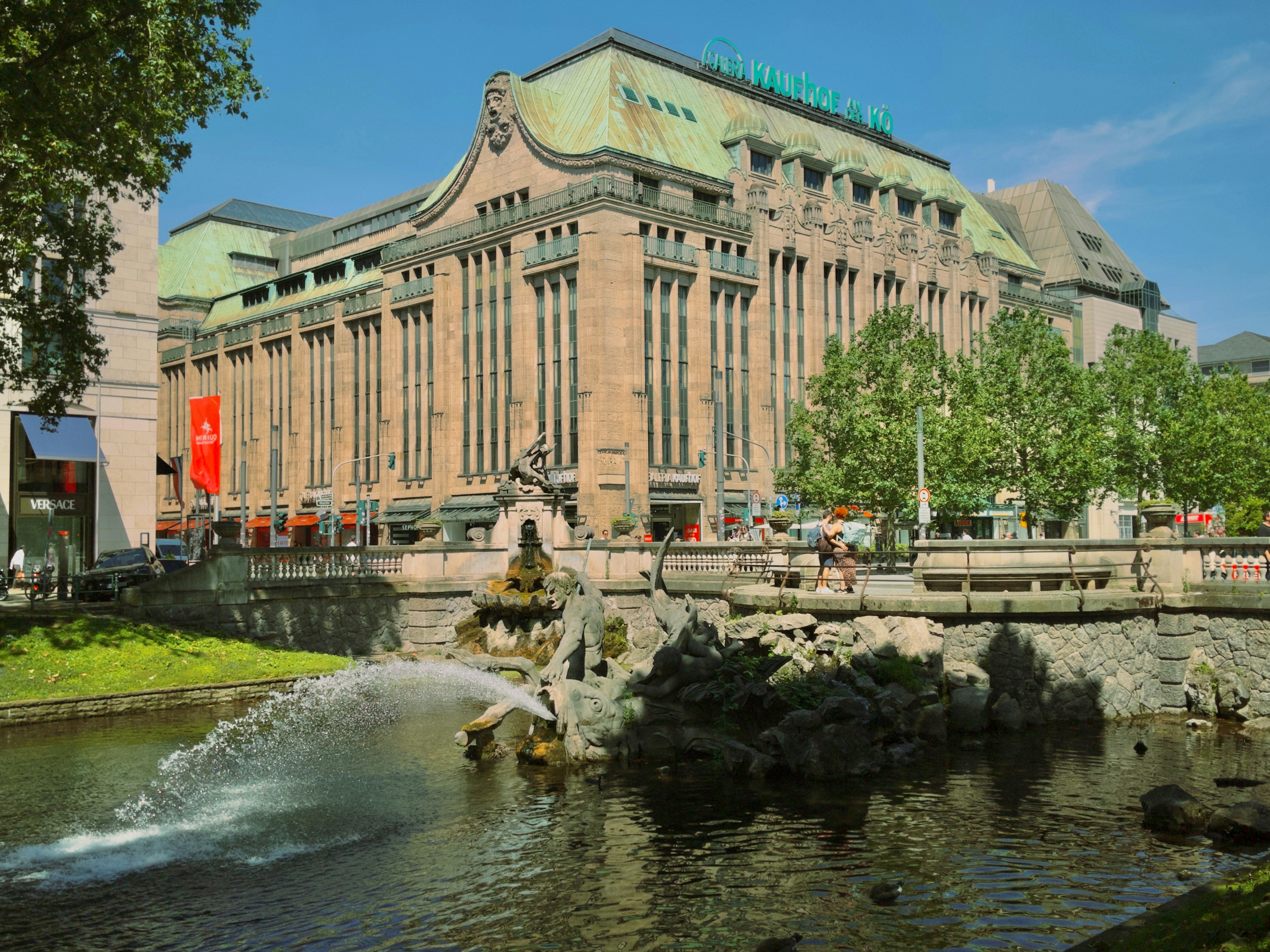 Neo-renaissance Facade and Fountain at a Public Grand Hall