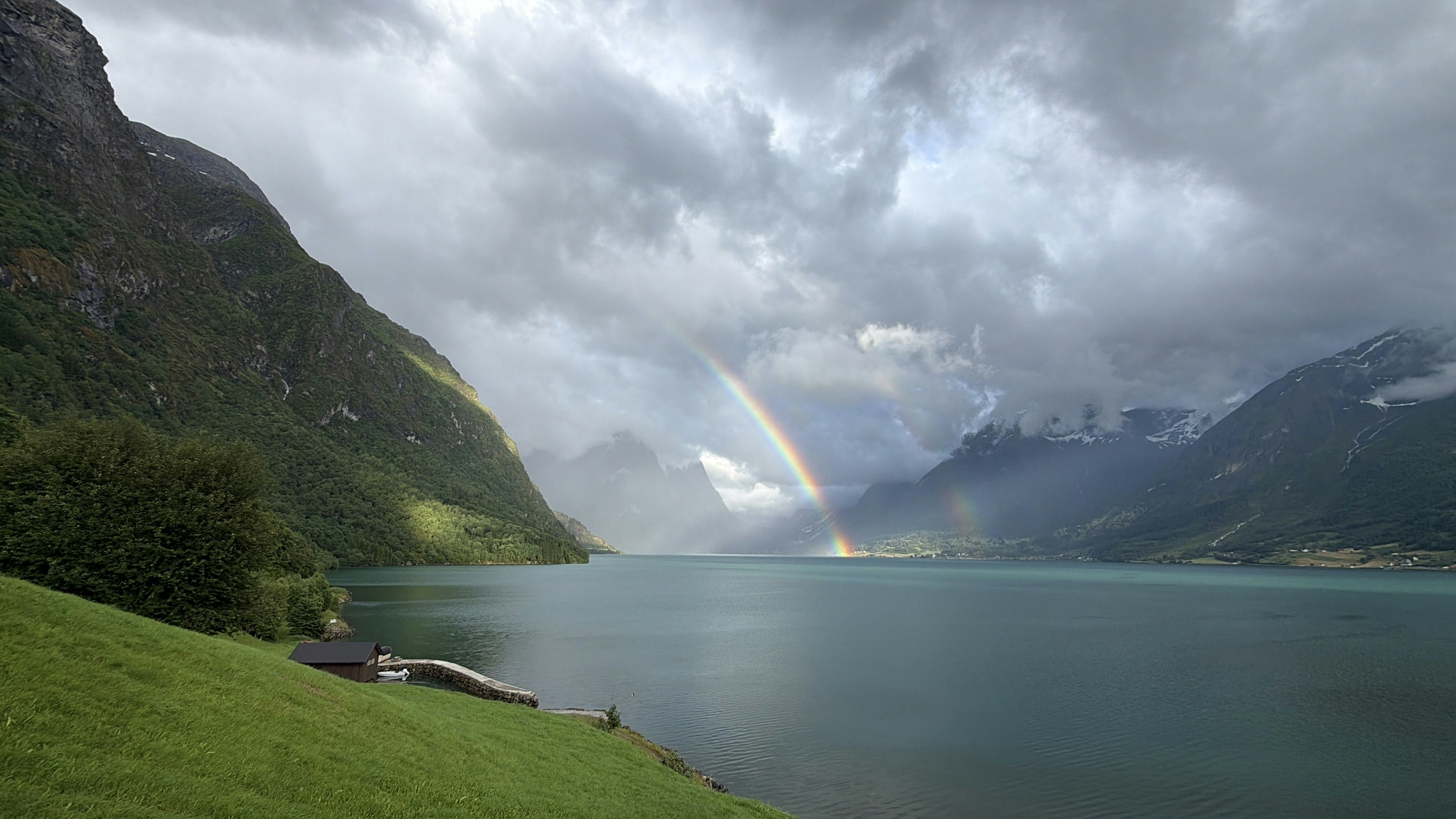Rainbow Over Fiord Hues: A Quiet Norwegian-Scandinavian Fjord Moment