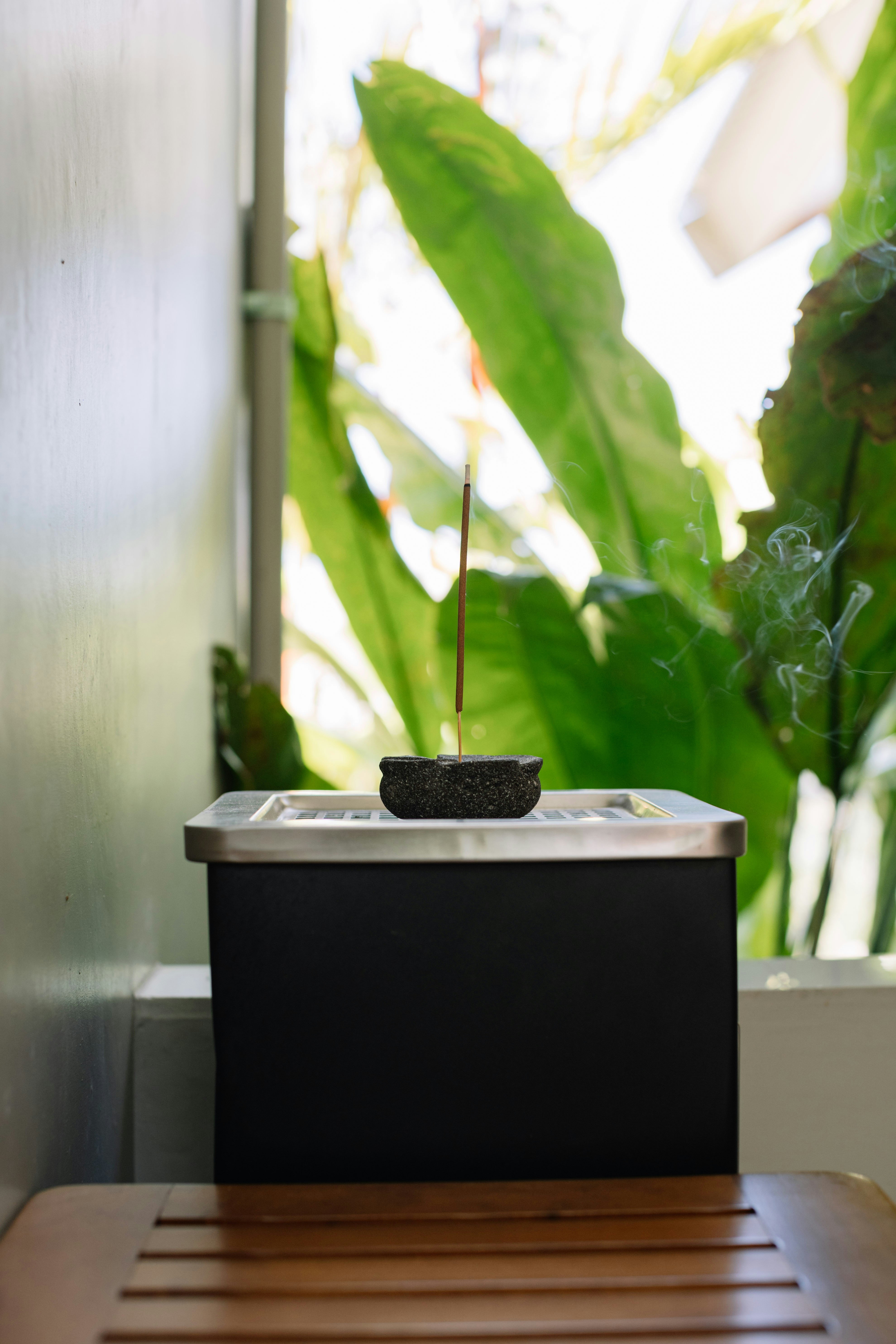 Incense Ritual in a Quiet Indoor Garden