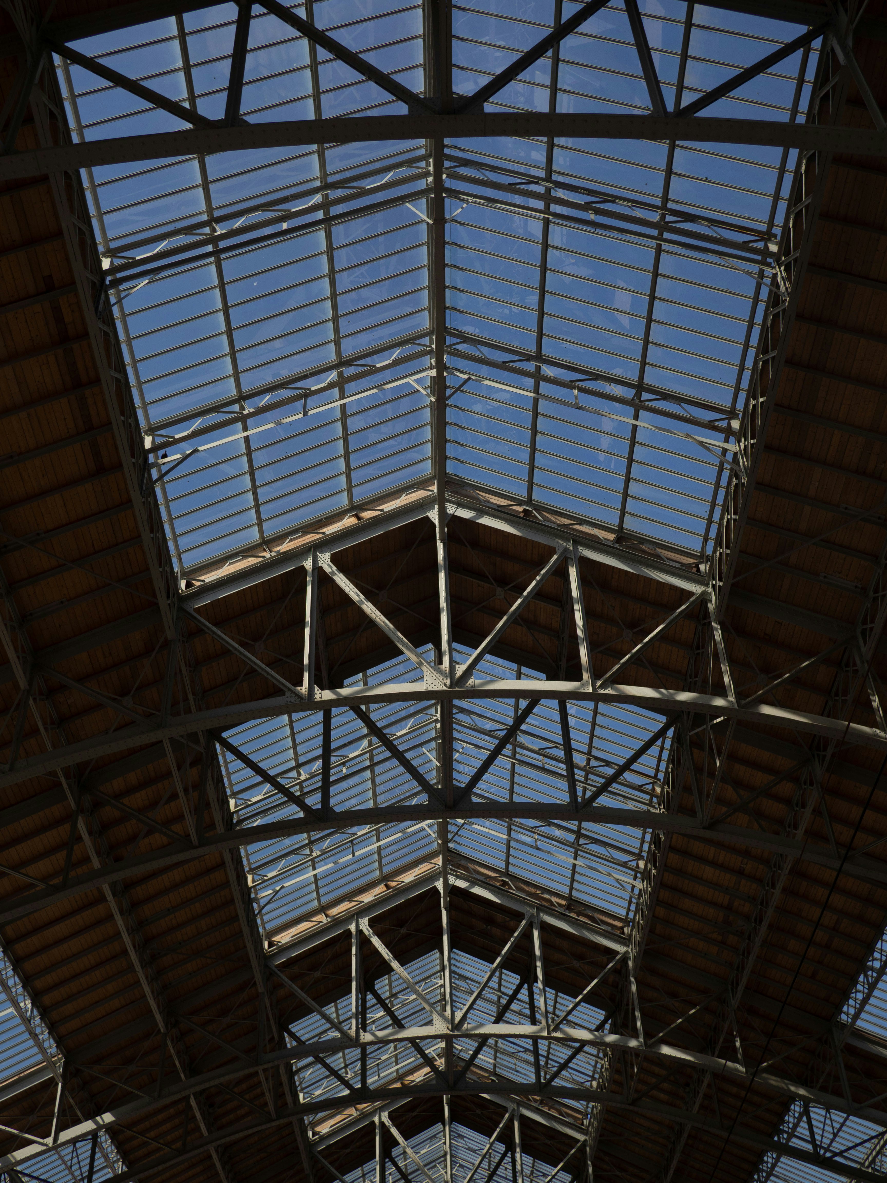 Geometric Skyframe: Exposed Truss Architecture Under Glass