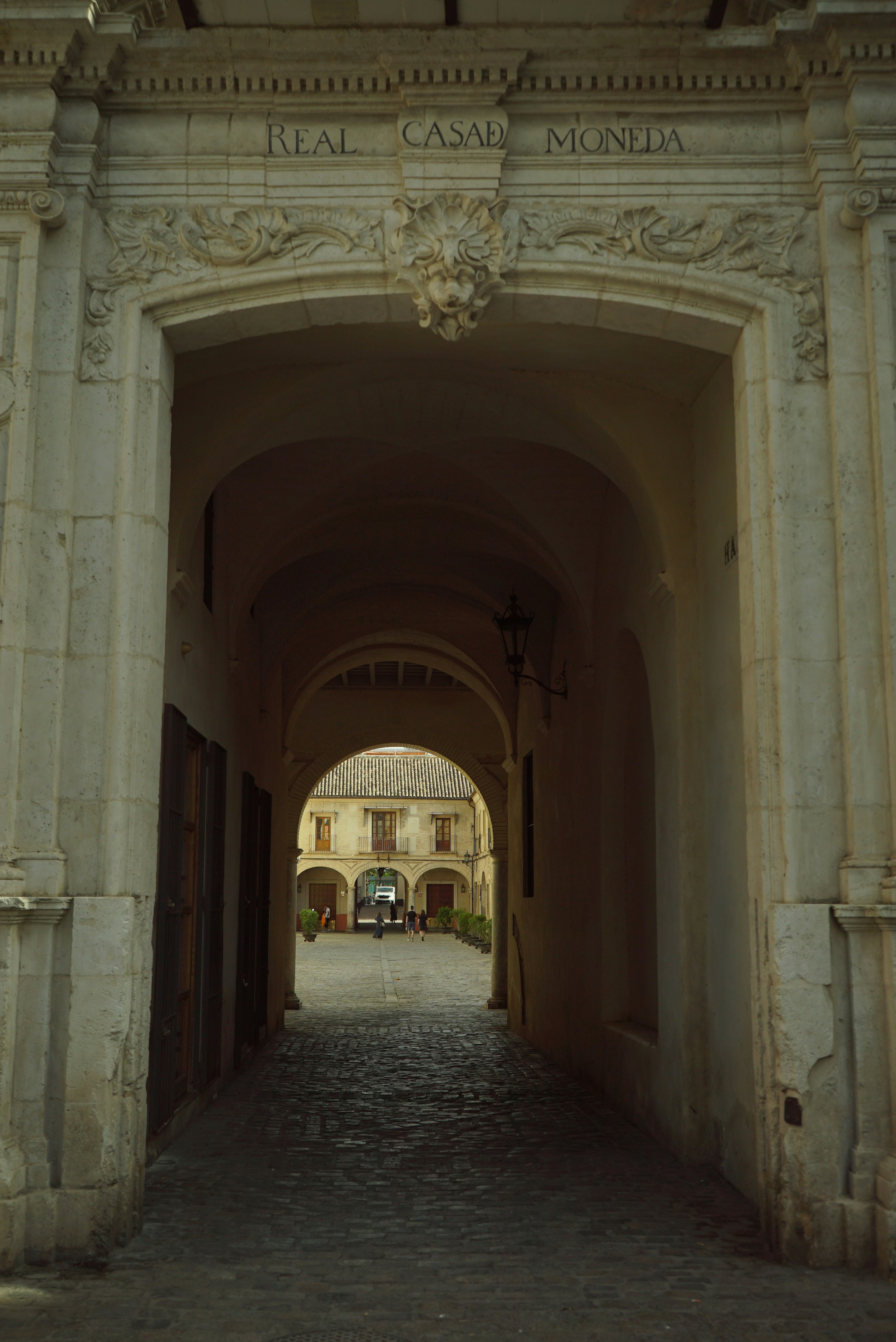 Archway to the Quiet Carriage: A Cobblestone Passage Beyond the Gate