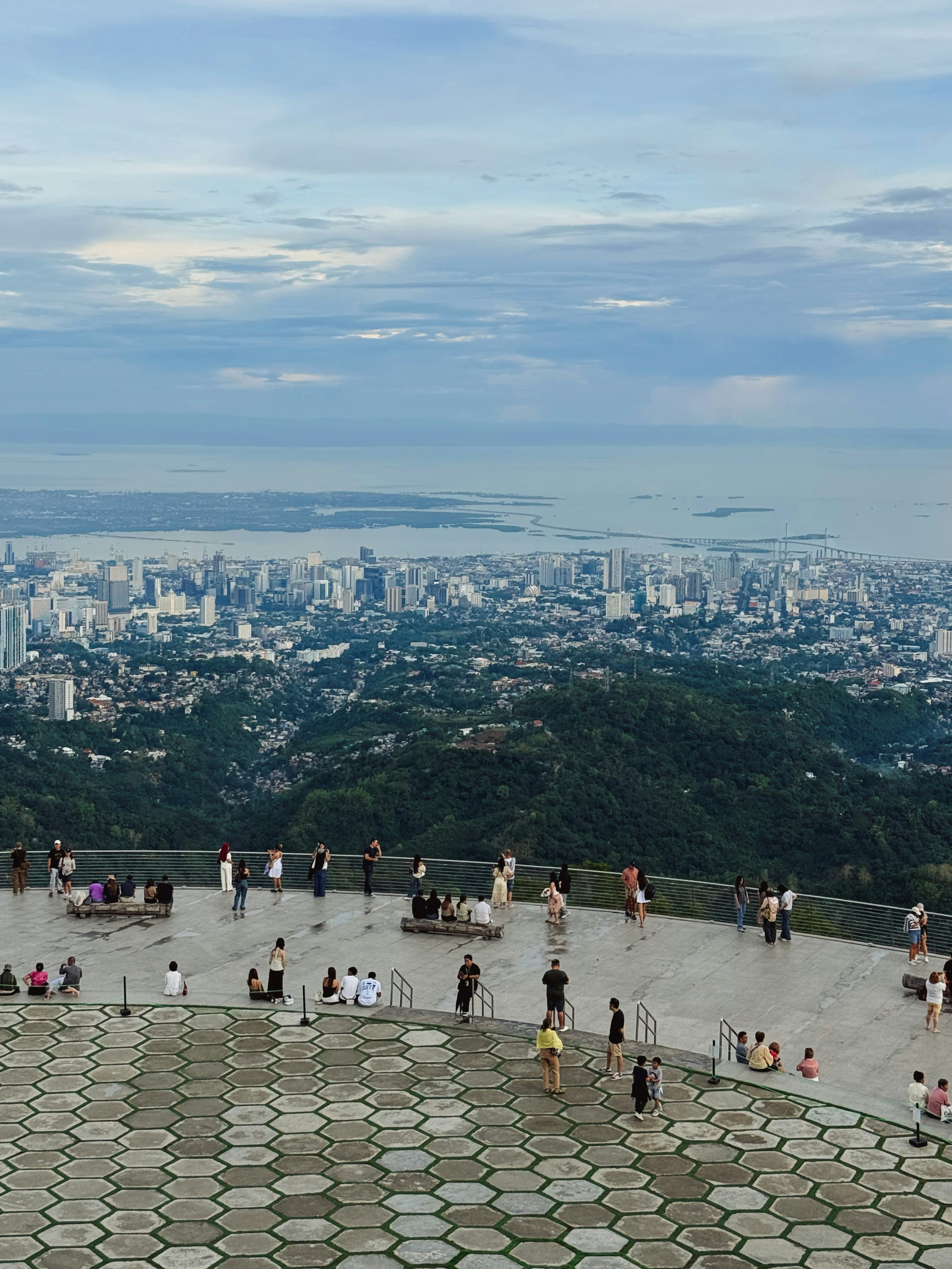 Observation Deck Overlook: Cityscape and Coastal Horizon