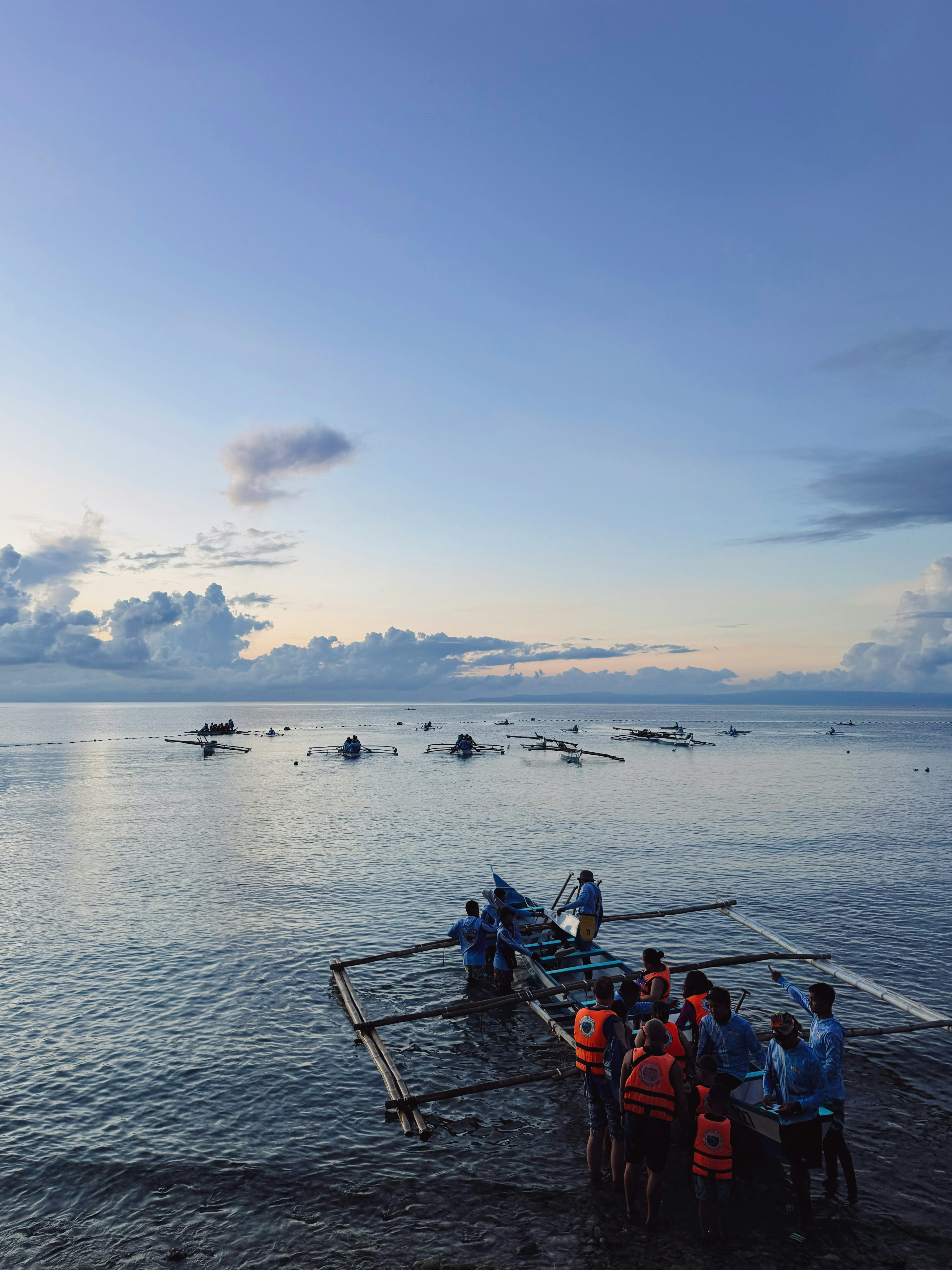 Lifeboat Assembly at Sunset