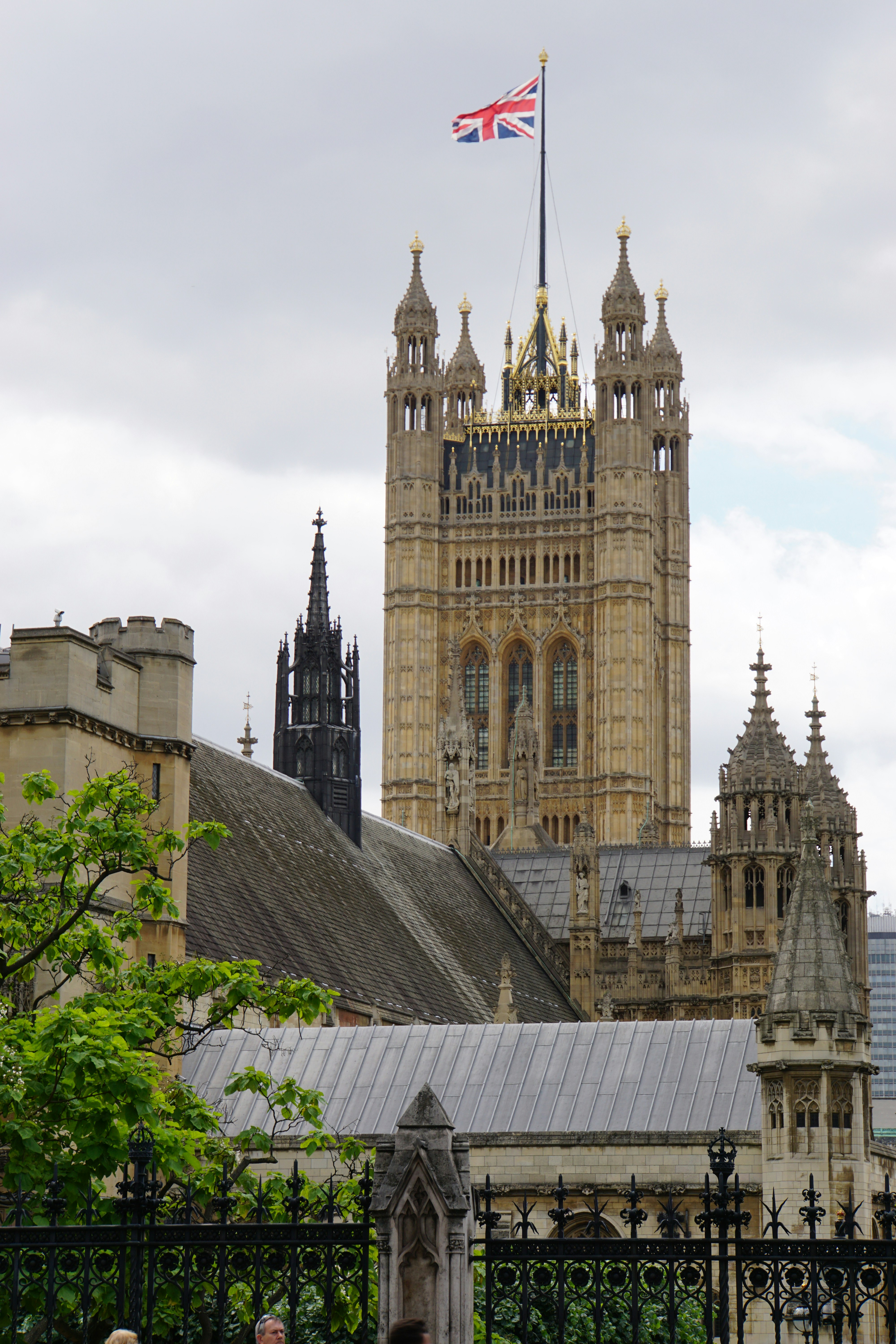 Flag atop Westminster’s Gothic Tower
