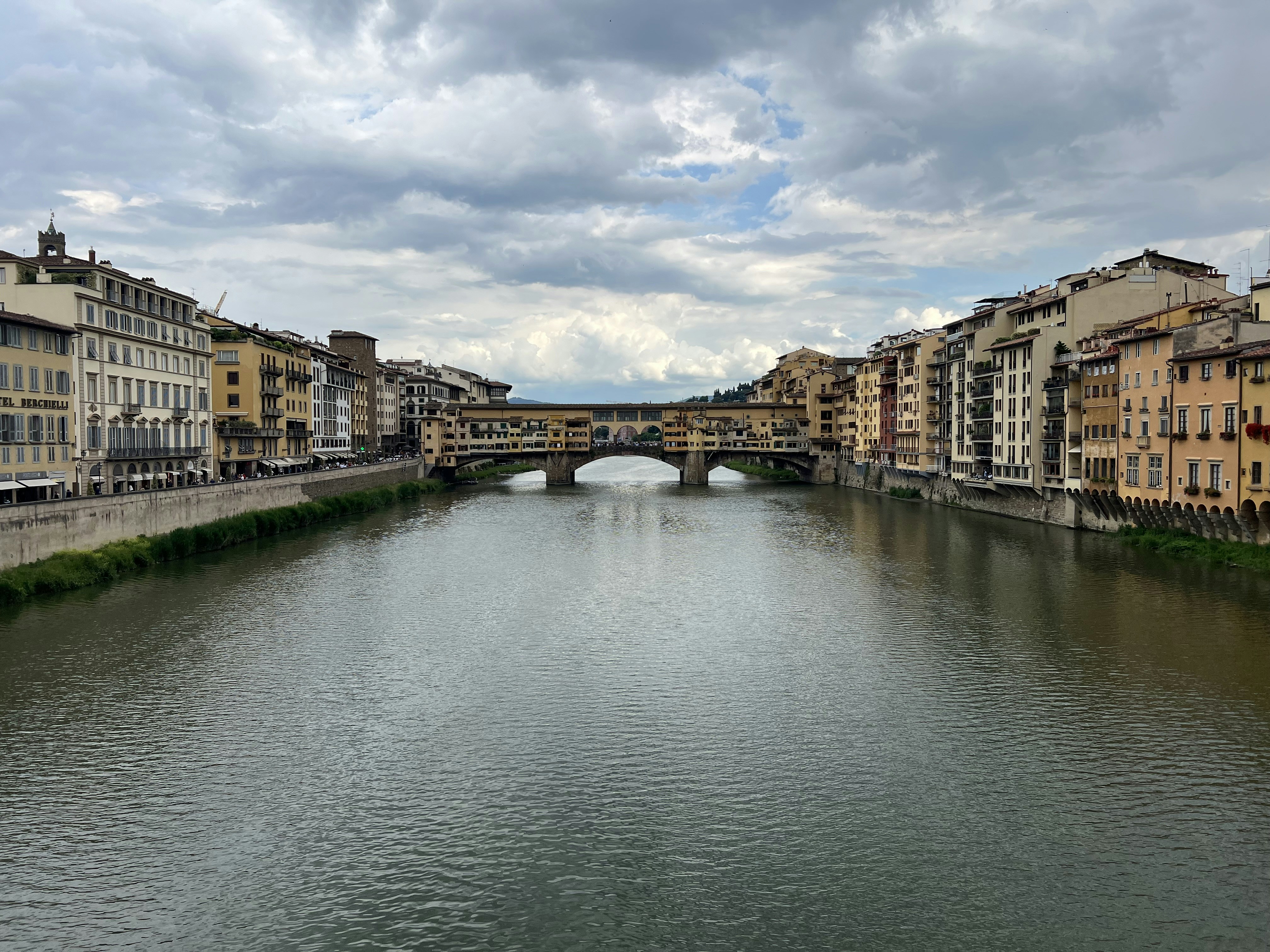 Arched Bridge Corridor: Riverscape Between Florentine Buildings