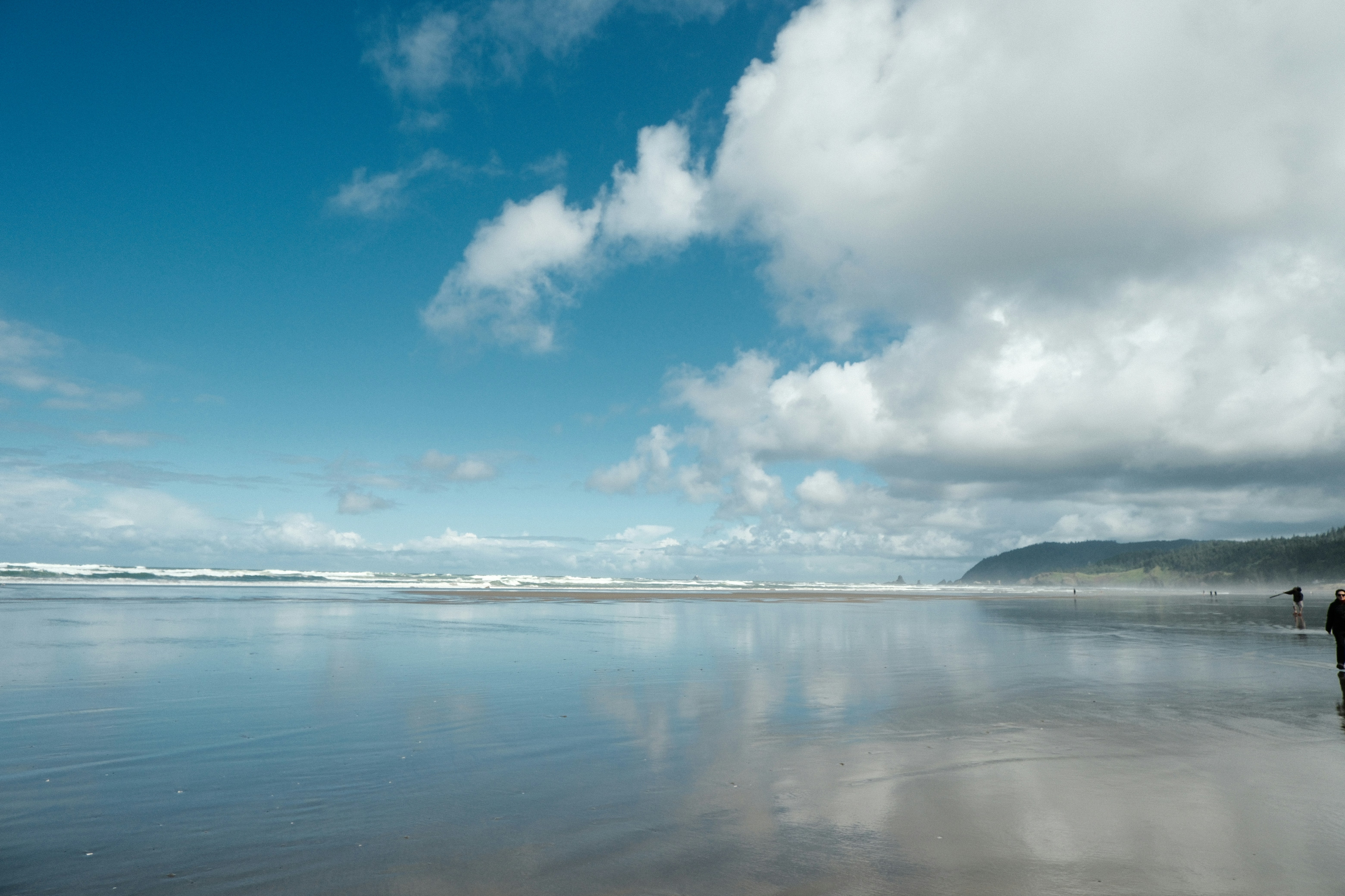 Quiet Horizon: A Lone Figure at the Edge of the Tidal Plain