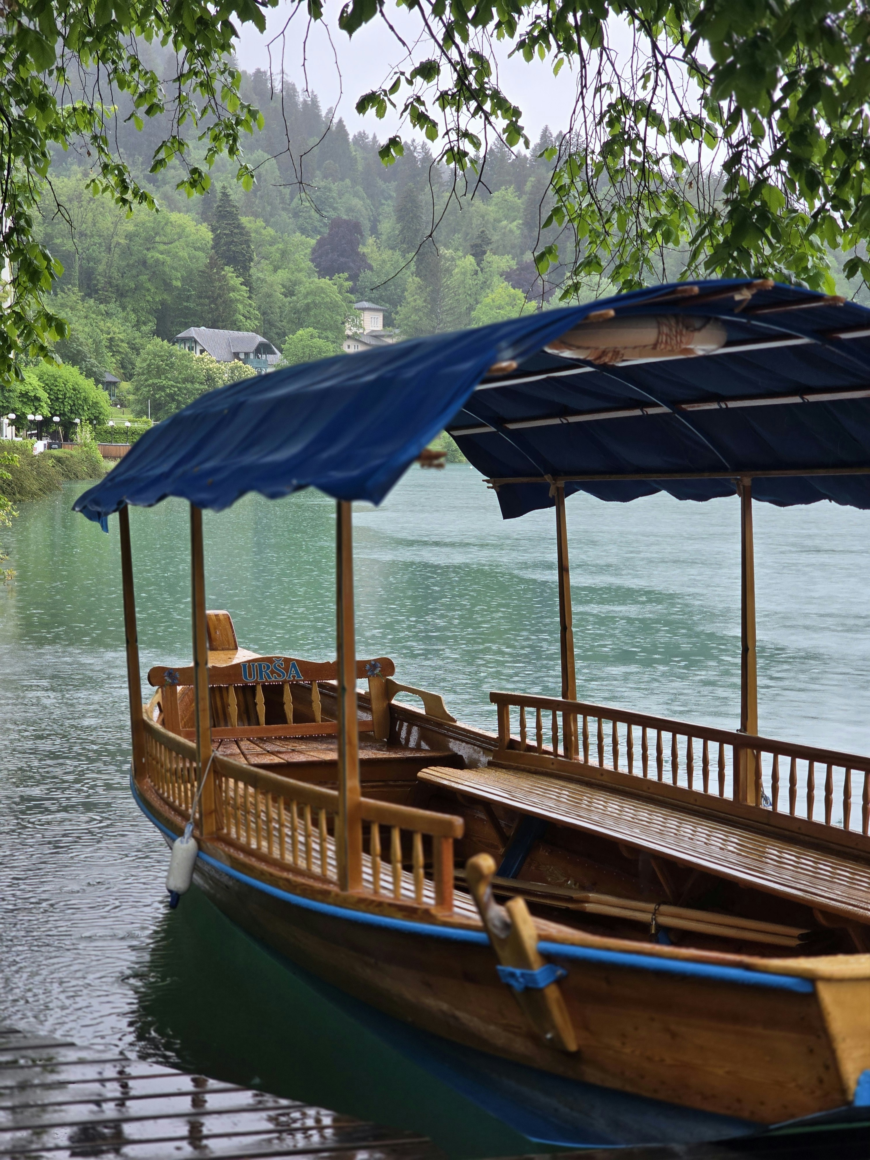 Wooden Boat at the Lake: A Quiet Corrugated Moment