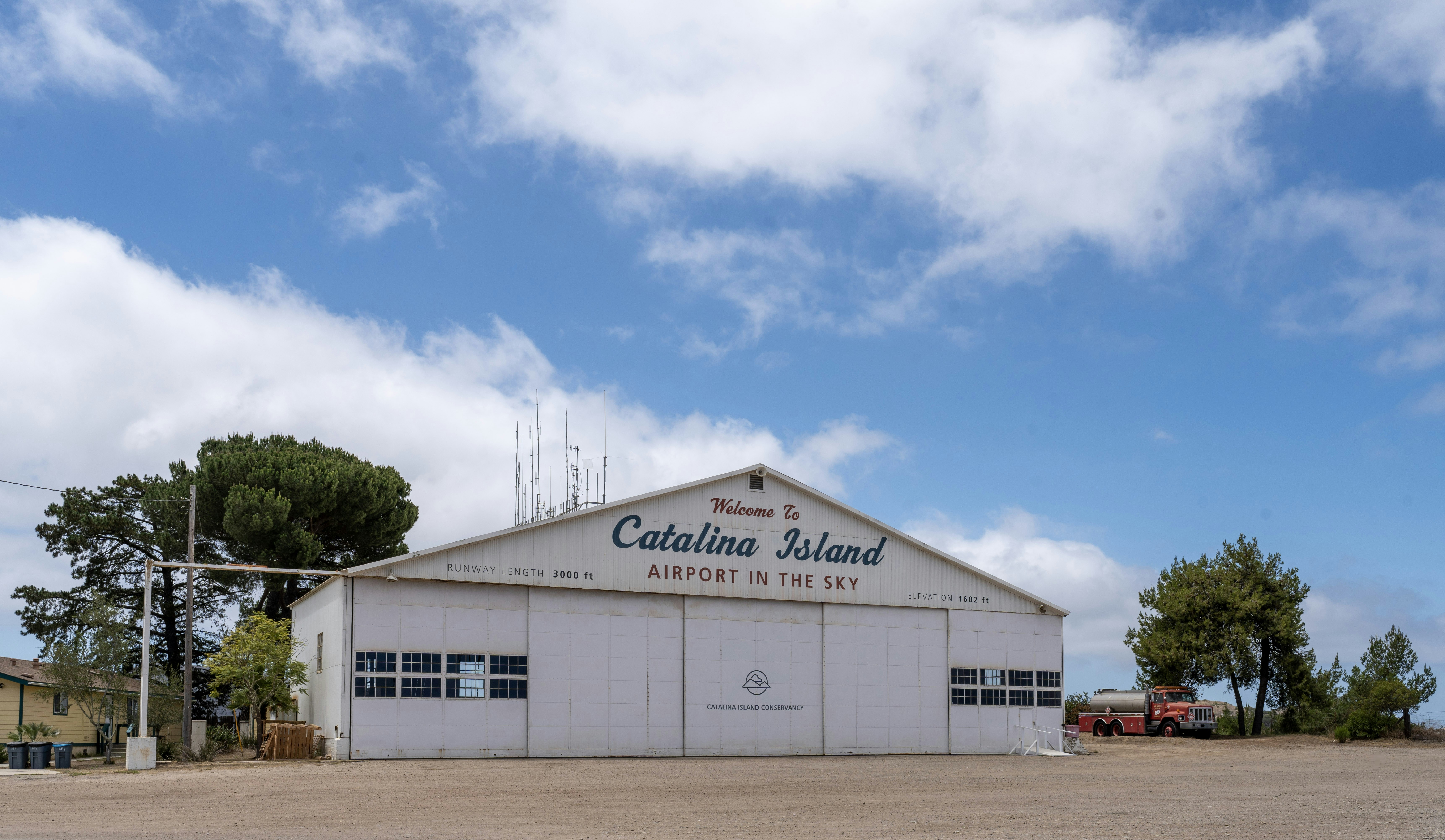Catalina Island Welcome: A Quiet Tarmac and Hangar Vista